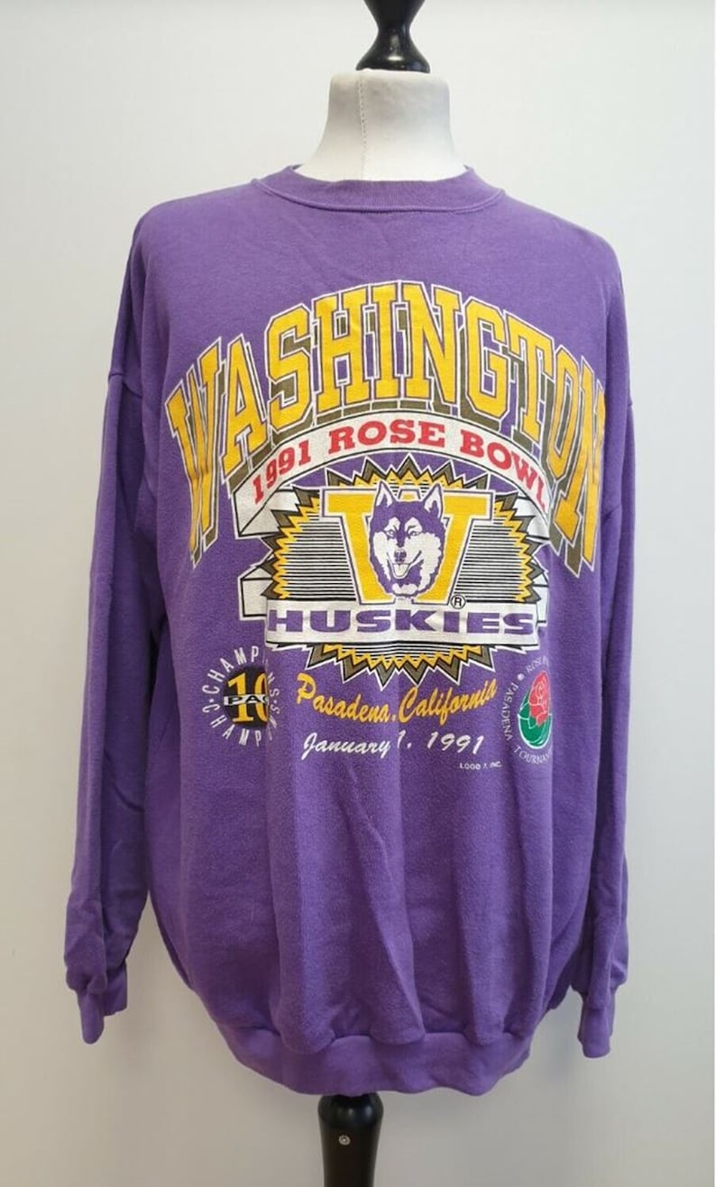 Vintage University of Washington Huskies Rose Bowl 1991 Sweatshirt ...