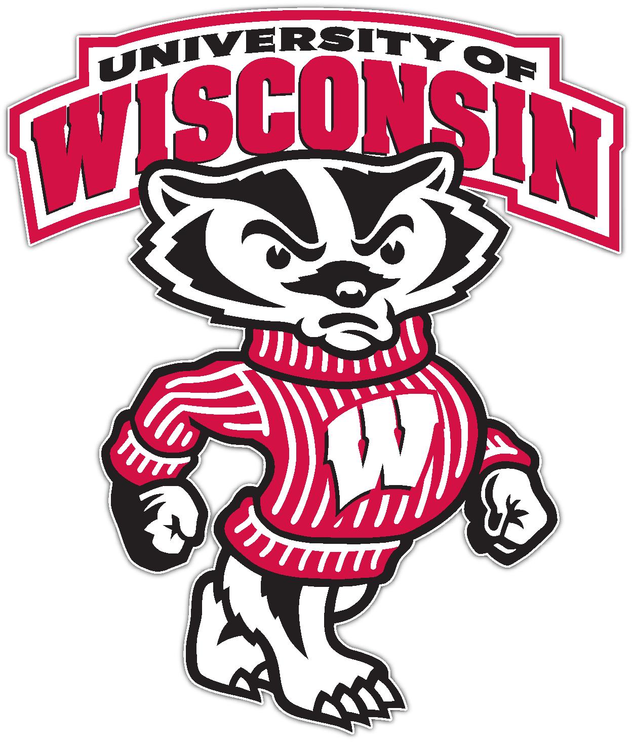 Wisconsin Badgers NCAA Logo Vinyl Decals Sticker For Car Truck Door And ...