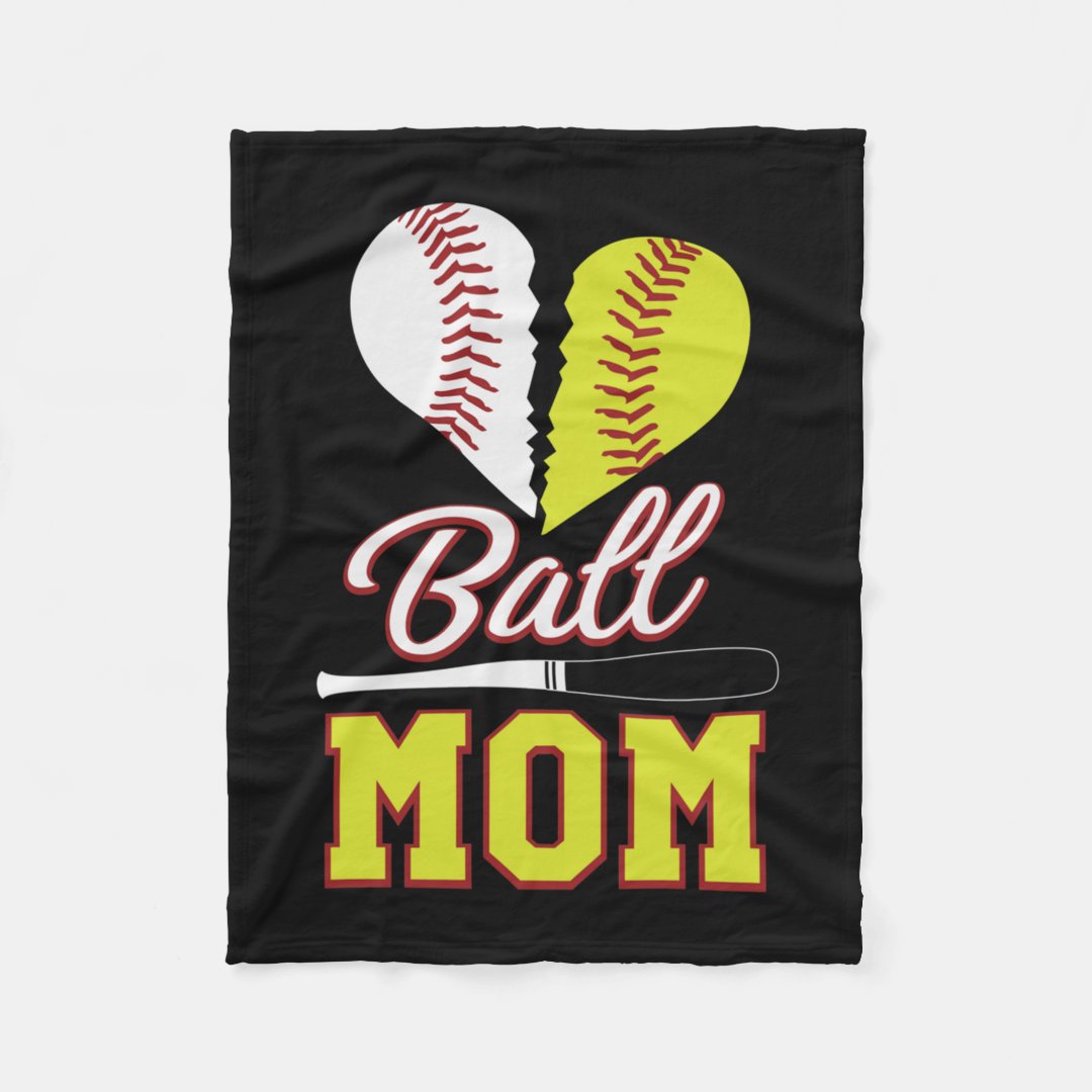 Ball Mom Baseball Softball Mom Blanket - Bluefink