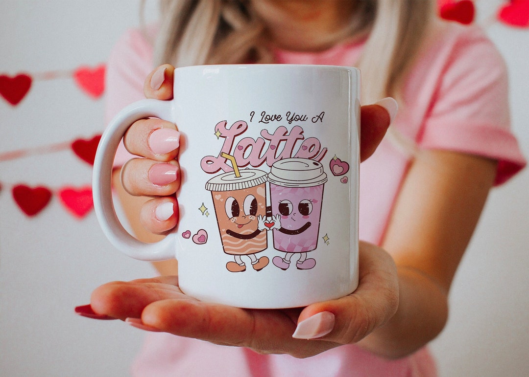 I Love You A Latte Mug, Cute Valentines Day Gift Ideas - Bluefink