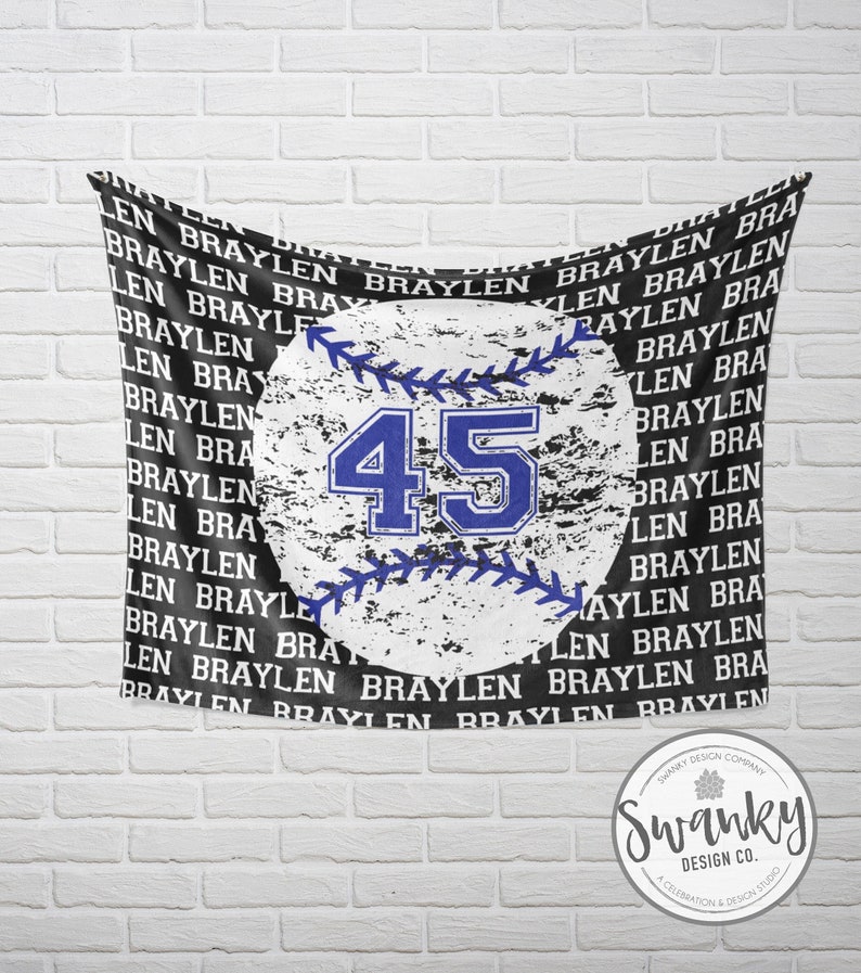 Personalized Baseball Blanket, Gift Idea For Baseball Player, Minky ...