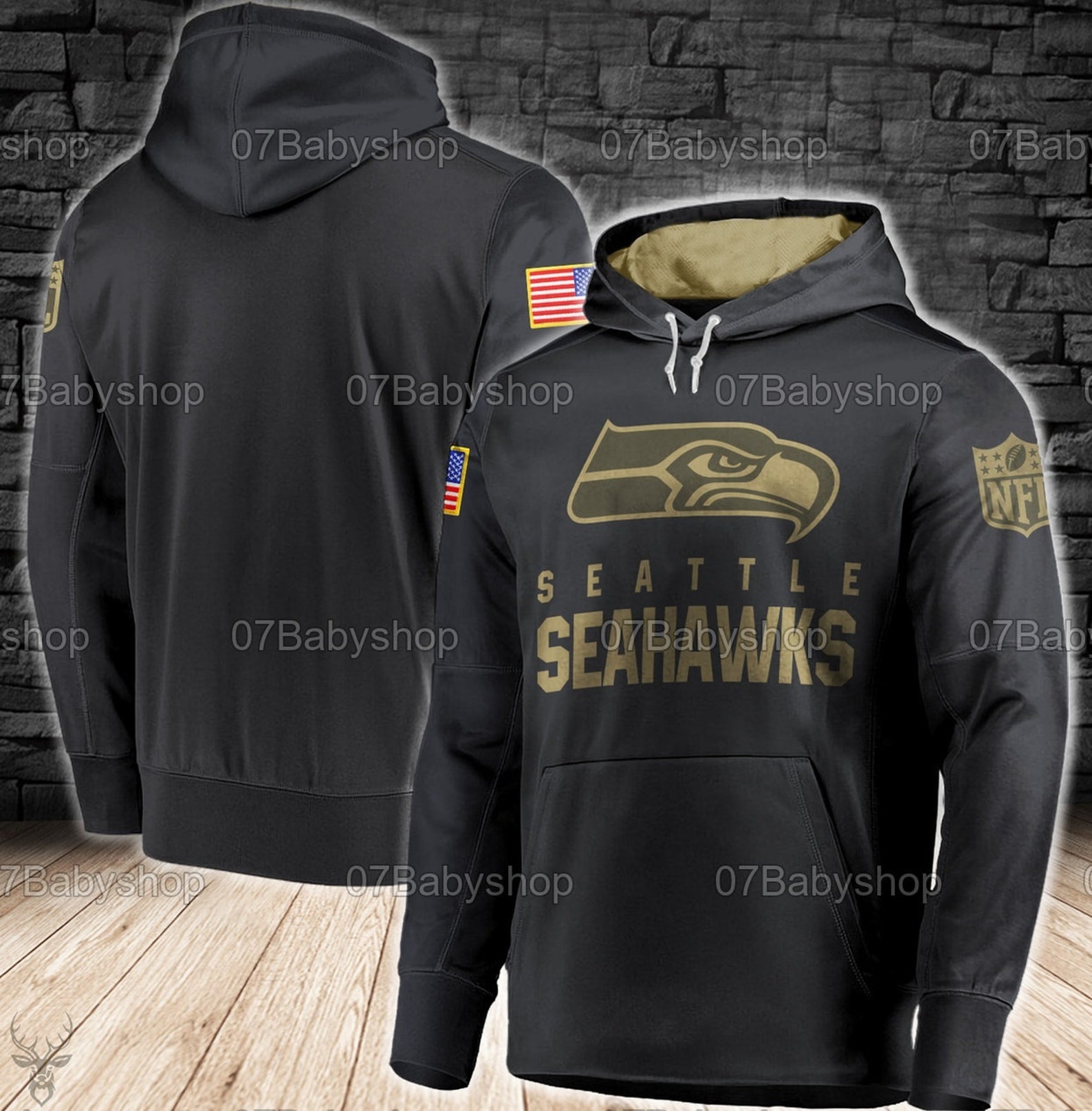 Seattle Seahawks Nfl Logo 3D All Over Print Zip Up Hoodie Option - Bluefink