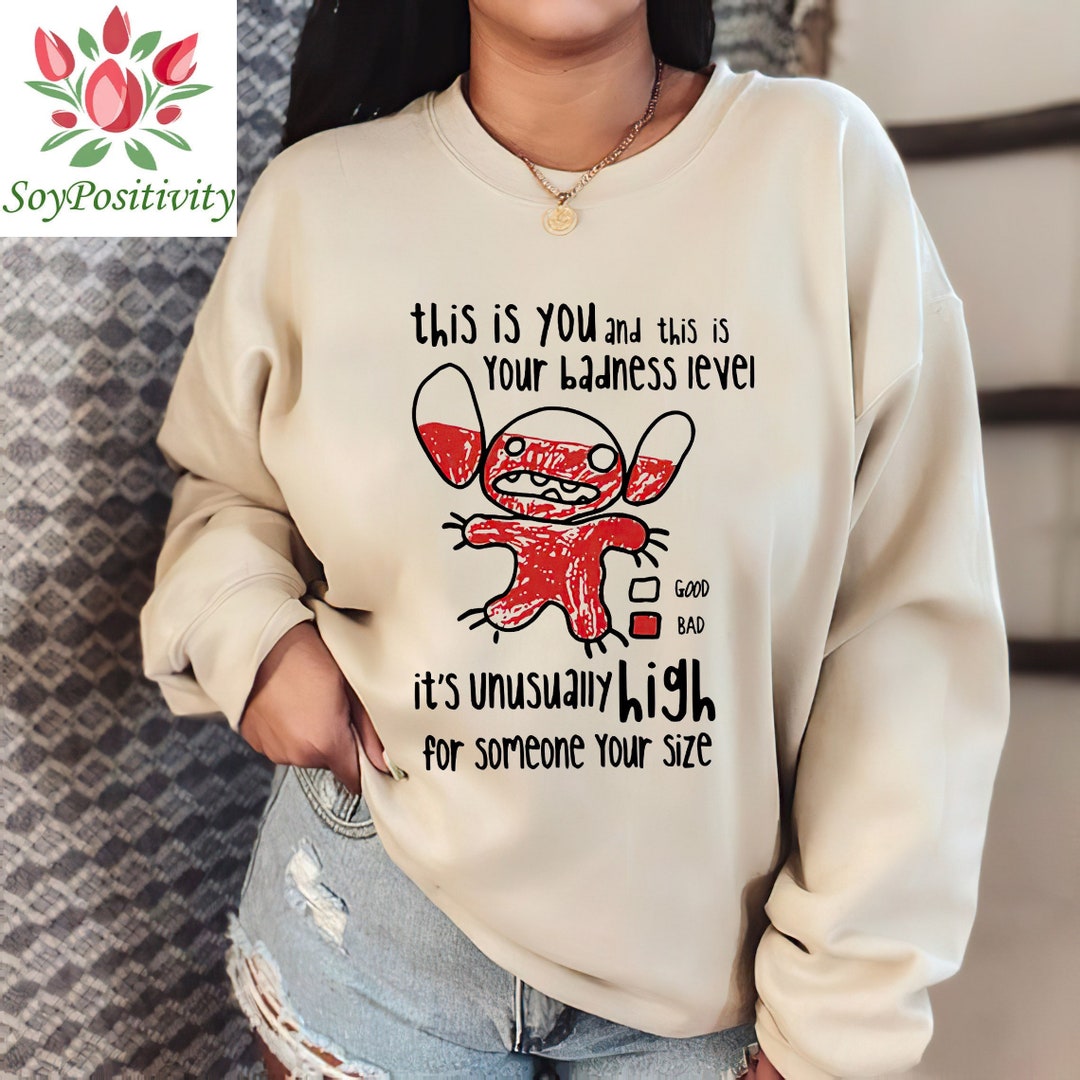 Stitch This Is Your Badness Level Shirts, Kids Stitch Shirts, Lilo and ...