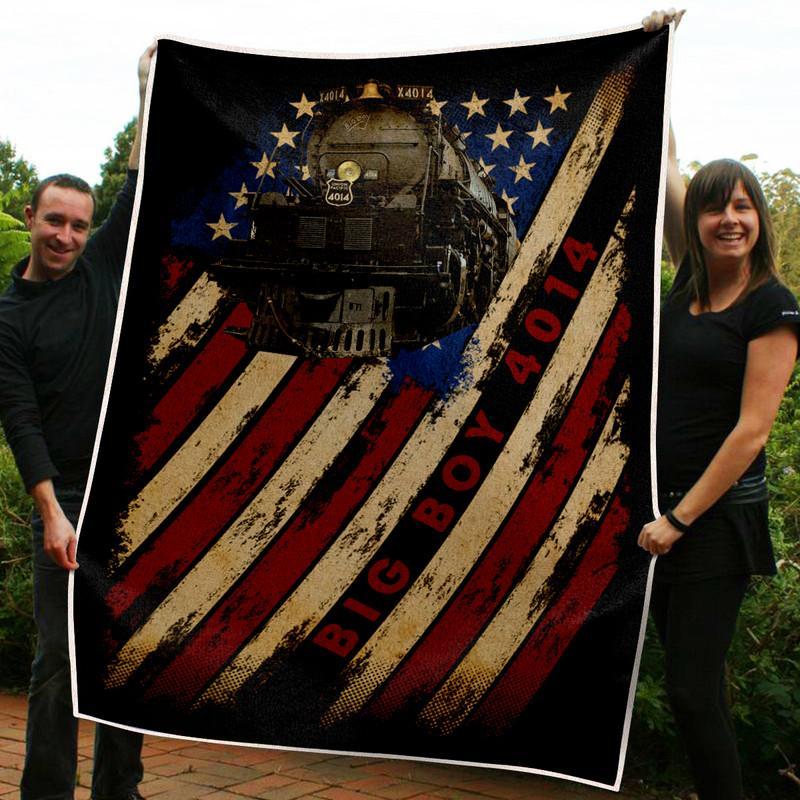 Union Pacific Big Boy Railroad Blanket - Bluefink