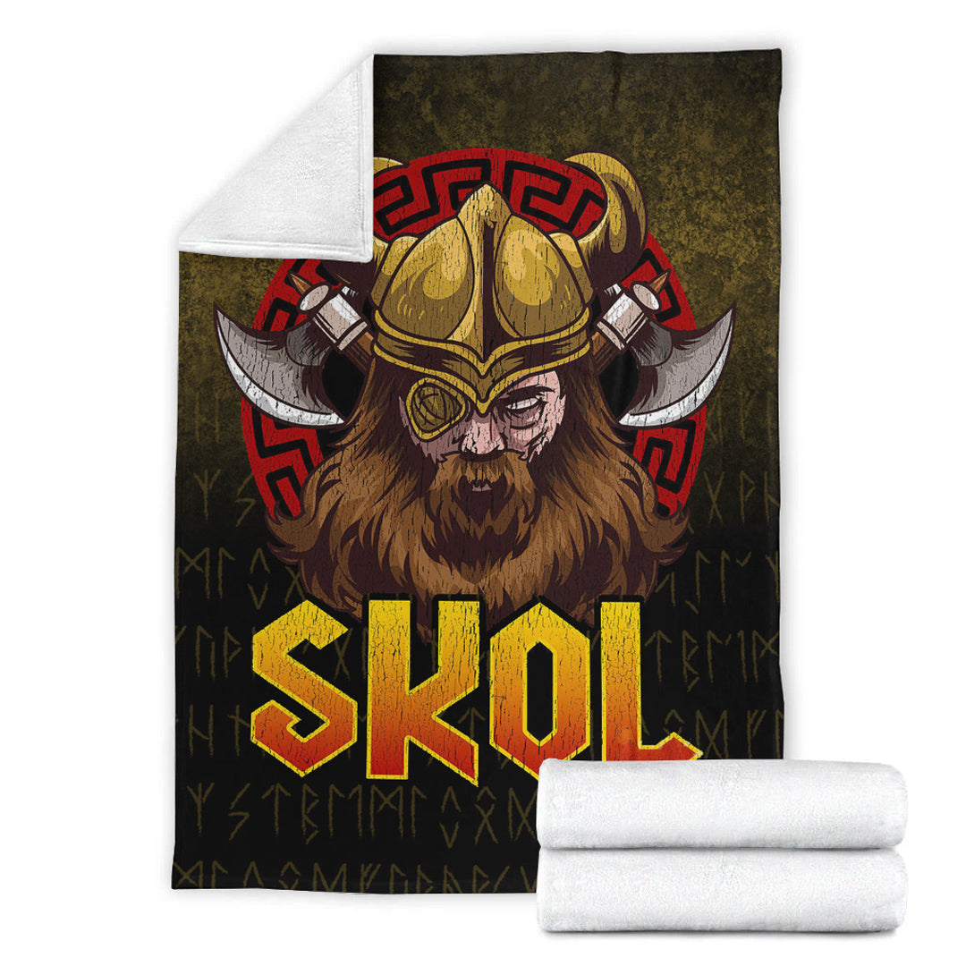 Viking Blanket Skol Viking Beer Norse Mythology Warrior Drinking Sherpa ...