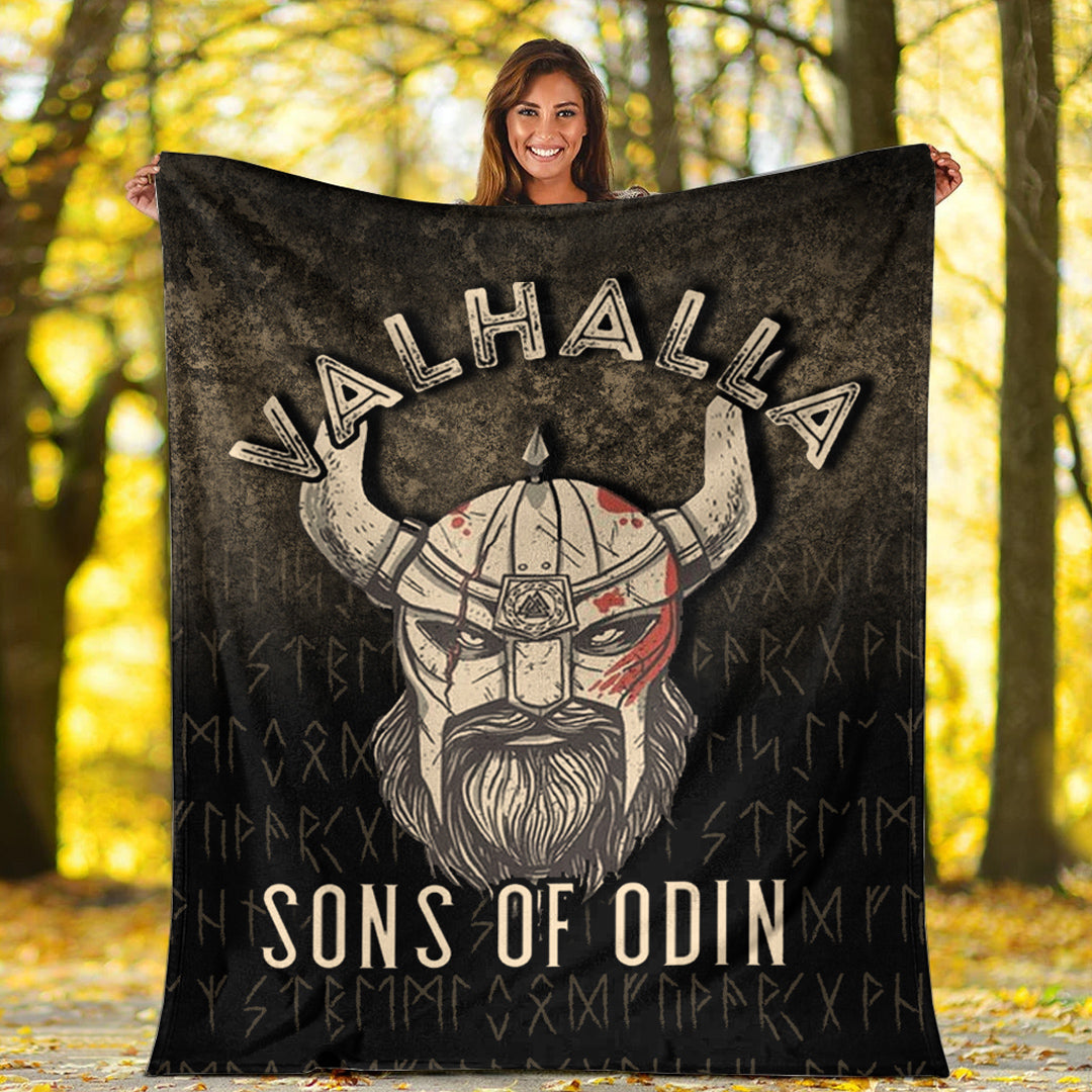 Viking Blanket ValhallaSonsOfOdin Sherpa Fleece Blanket Gifts for ...