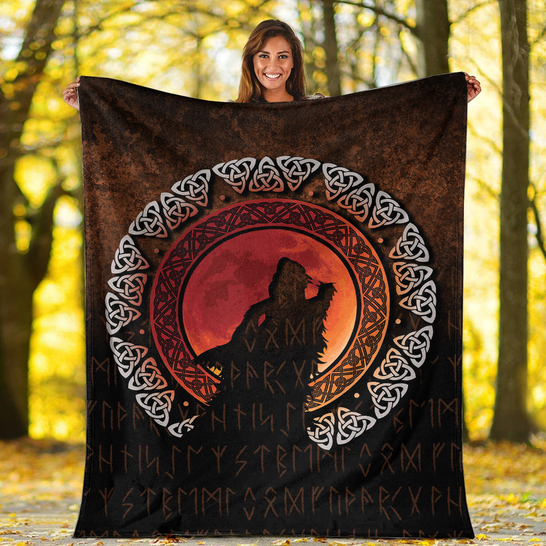Viking Fenrir Norse Wolf Son of Loki Sherpa Fleece Blanket Gifts for ...