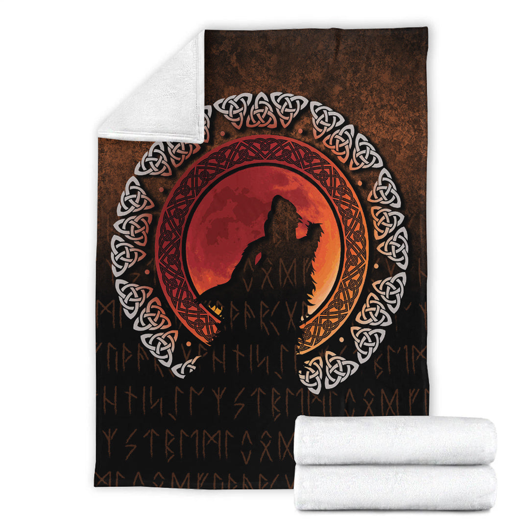 Viking Fenrir Norse Wolf Son of Loki Sherpa Fleece Blanket Gifts for ...