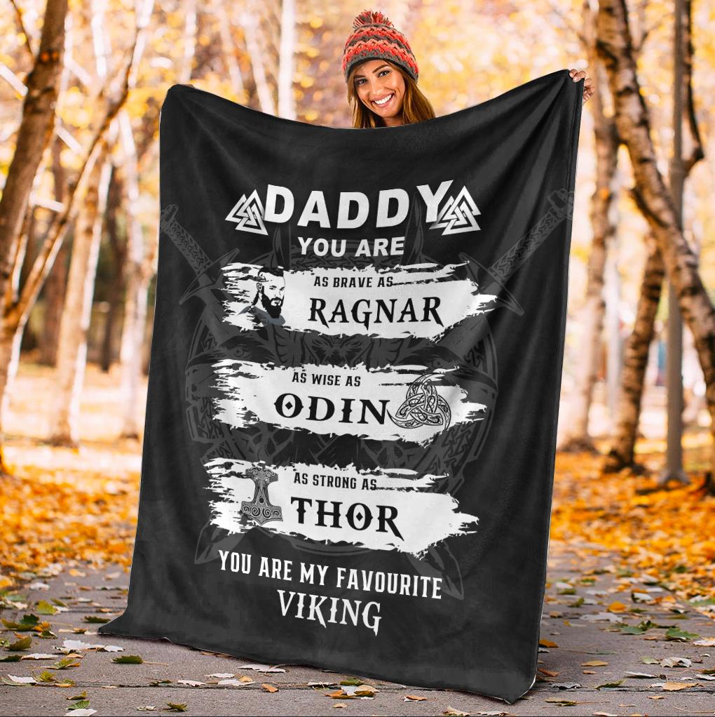 Viking Style Viking Daddy Sherpa Fleece Blanket Gifts for Viking Lovers ...