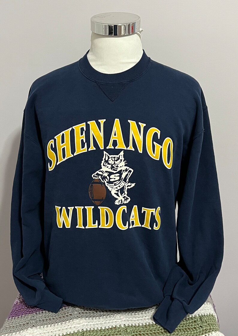 Vintage Shenango Wildcats Pennsylvania Highschool Sports Crewneck 1980s ...
