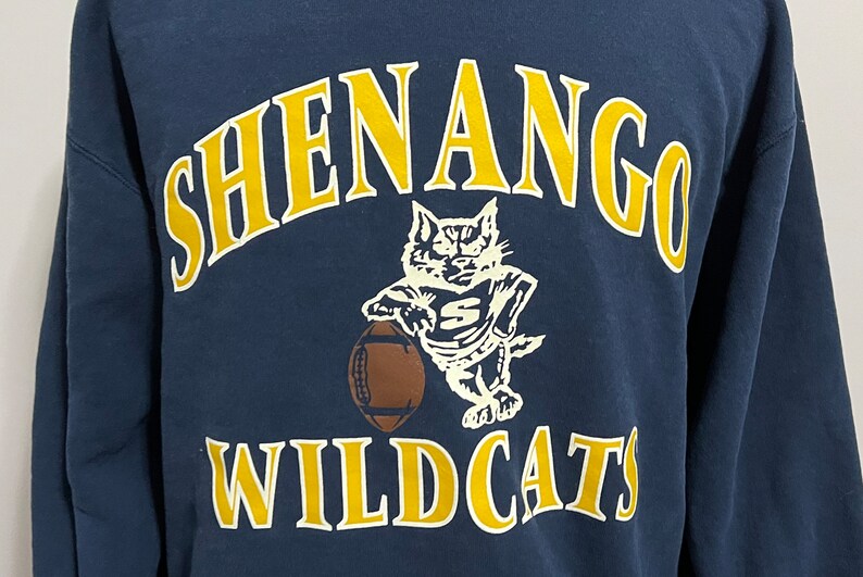 Vintage Shenango Wildcats Pennsylvania Highschool Sports Crewneck 1980s ...
