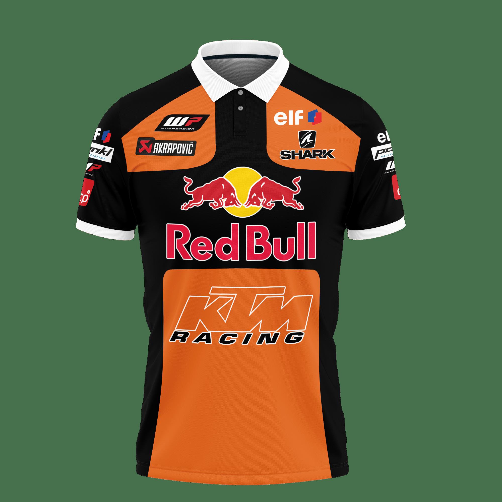 1St 3D Printed Ktm Racing Ttt-Ht Polo Shirt Ver 1 (Orange) - Bluefink