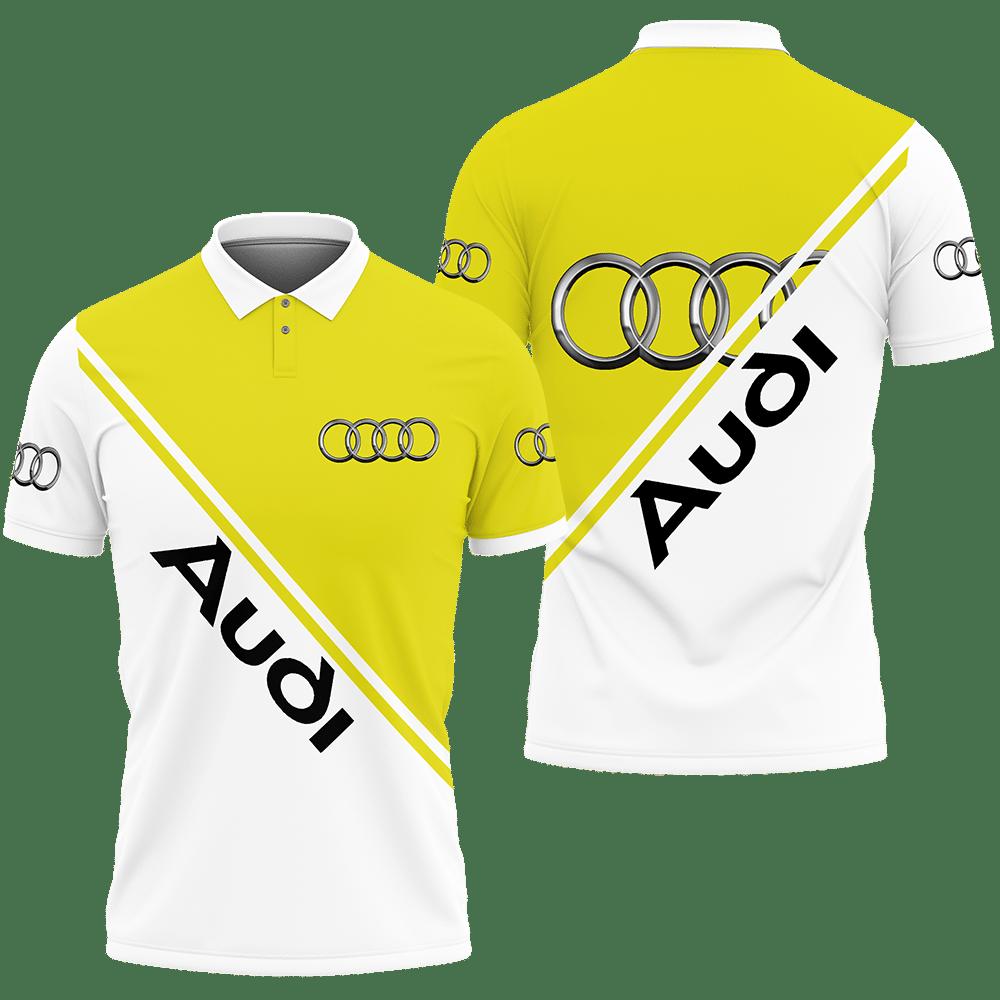 3D Printed Audi PVT-LT Polo Shirt Ver 4 (Yellow) - Bluefink