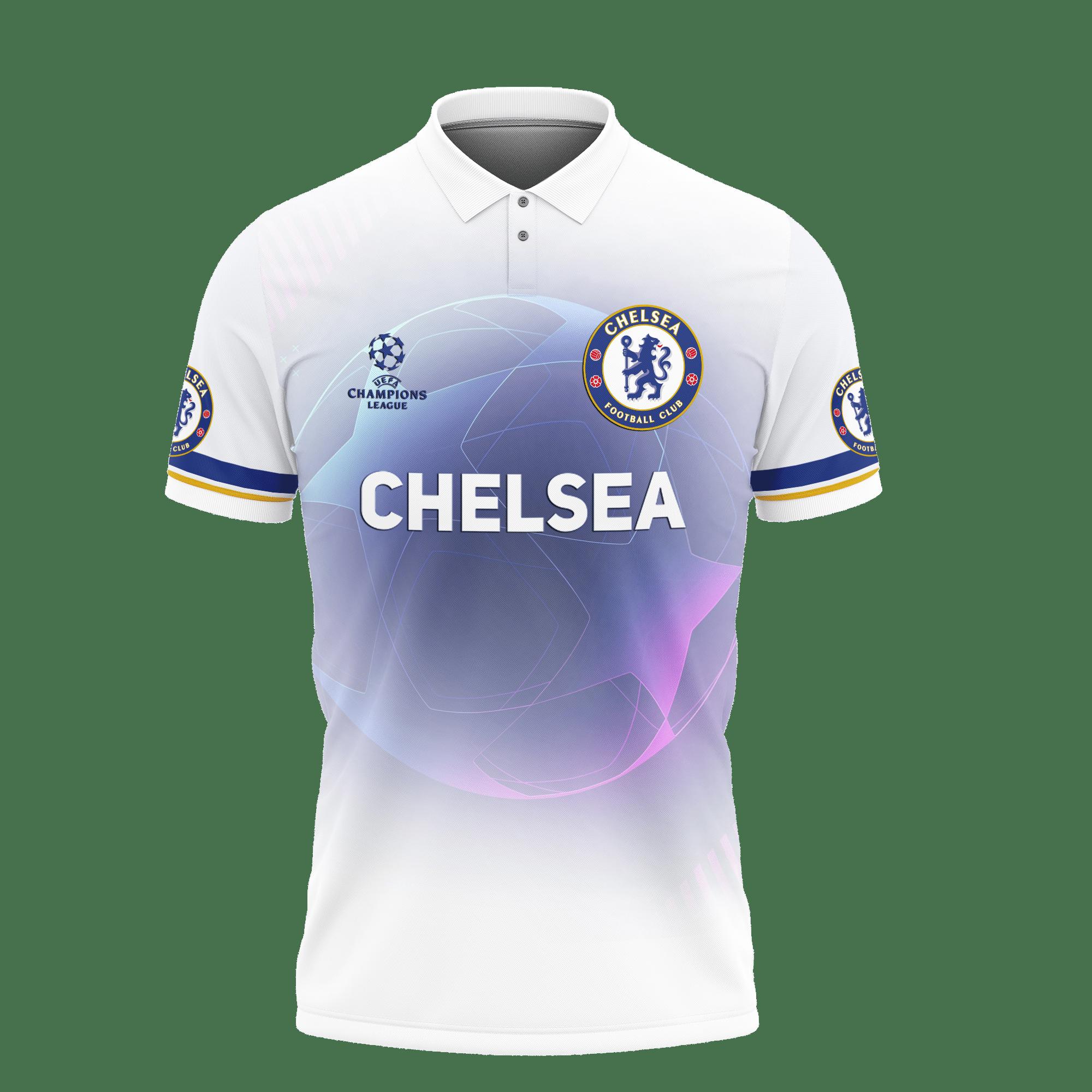 3D Printed Chelsea NQP-NH Polo Shirt Ver 1 (White) - Bluefink