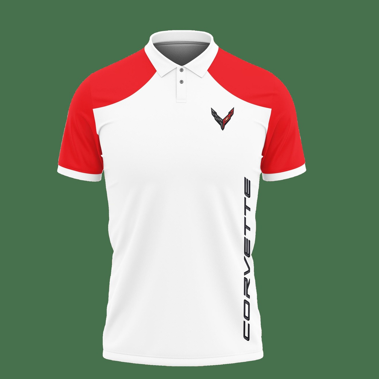 3D Printed Chevrolet Corvette C8 Nct-Ht Polo Shirt Ver 1 (Red) - Bluefink
