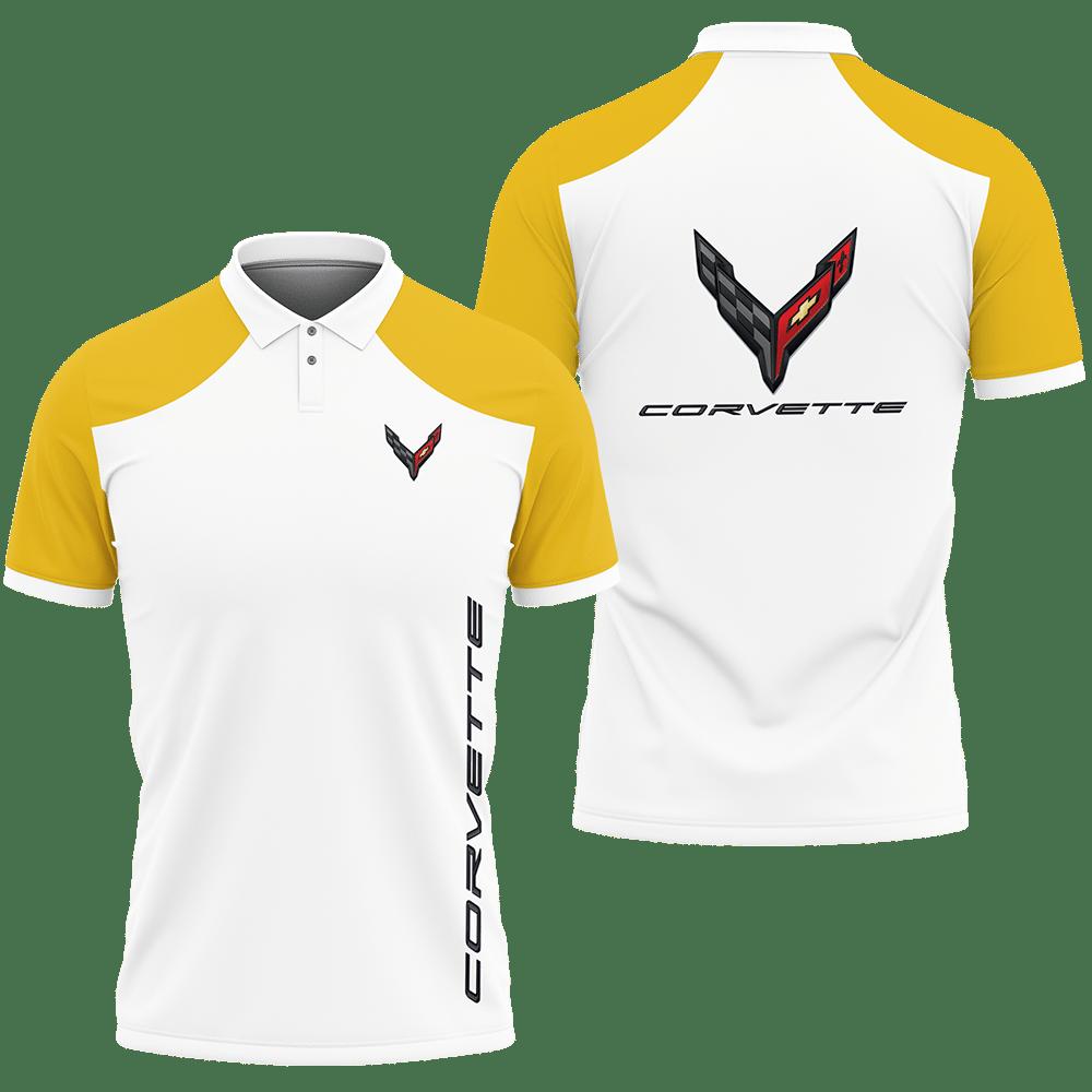 3D Printed Chevrolet Corvette C8 Nct-Ht Polo Shirt Ver 2 (Yellow ...