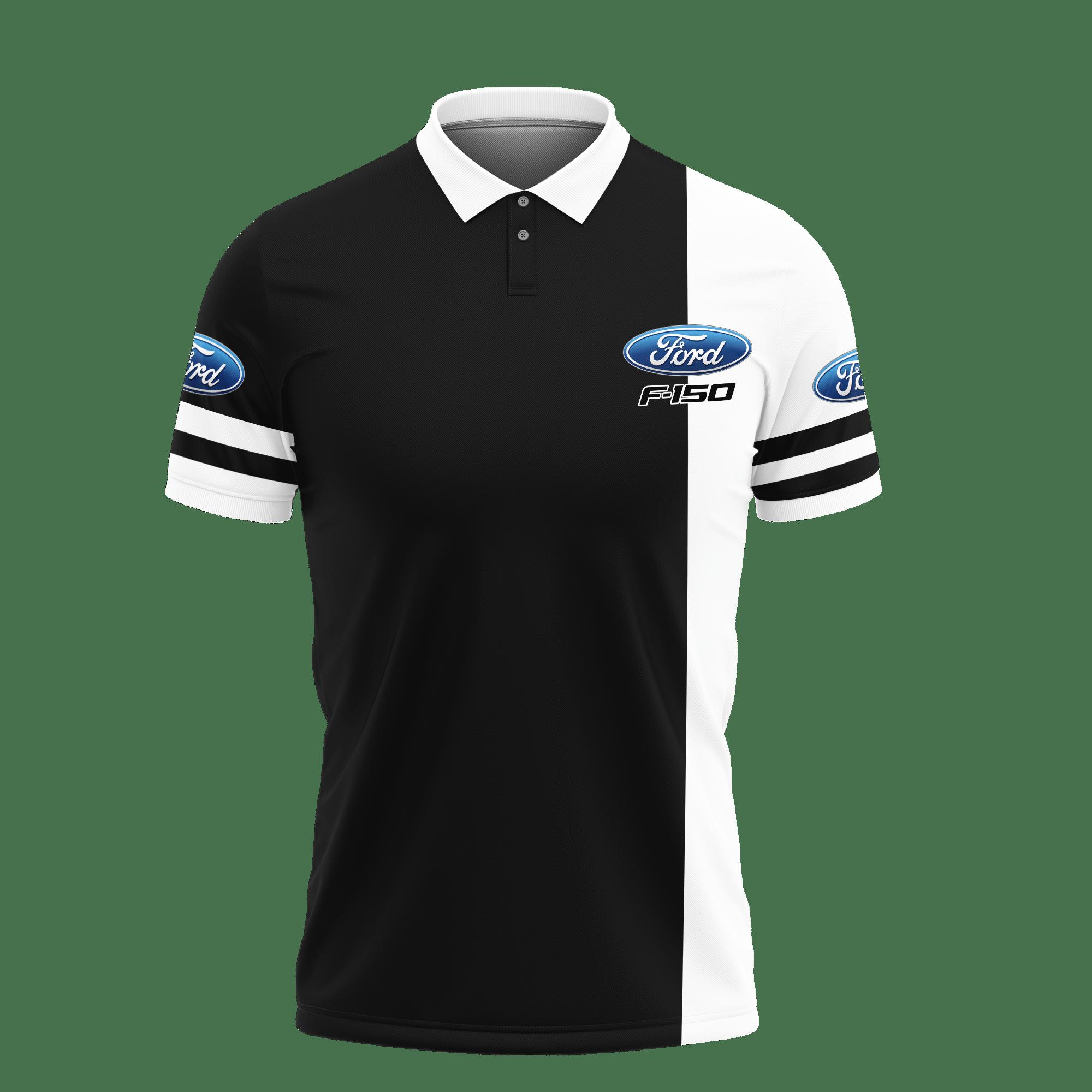 3D Printed Ford F-150 Tnt-Va Polo Shirt Ver 1 (Black) - Bluefink