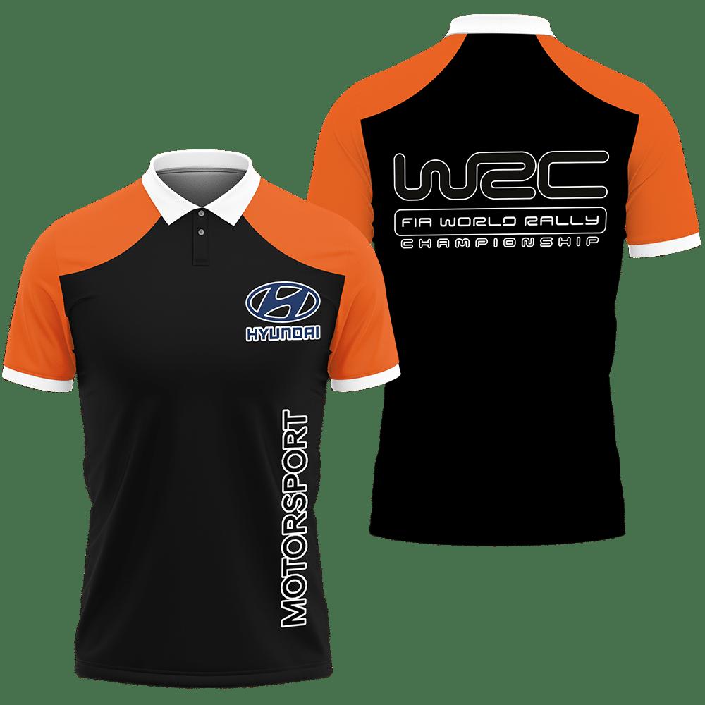 3D Printed HYUNDAI N TCR TNT-HT Polo Shirt Ver 1 (Black) - Bluefink