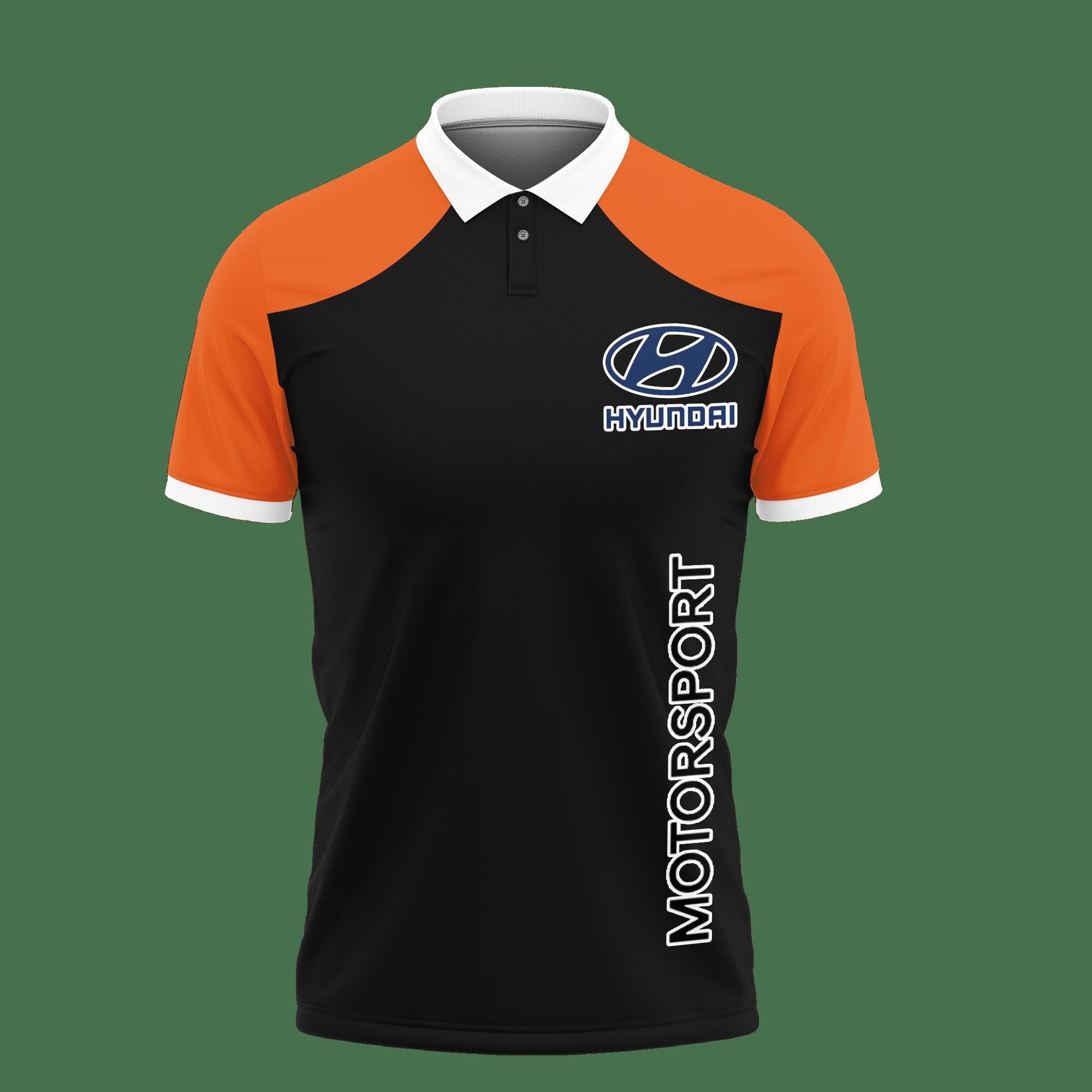 3D Printed HYUNDAI N TCR TNT-HT Polo Shirt Ver 1 (Black) - Bluefink