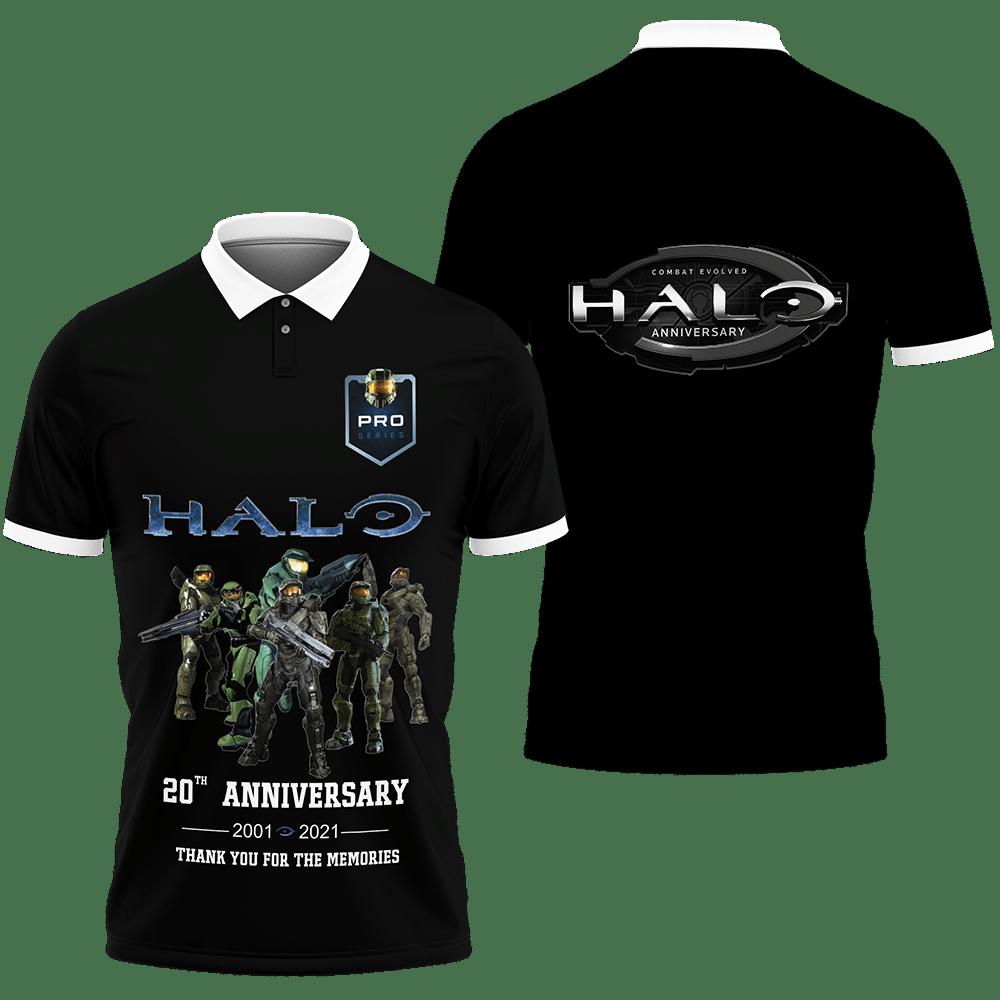 3D Printed Halo Dvt-Nh Polo Shirt Ver 1 (Black) - Bluefink