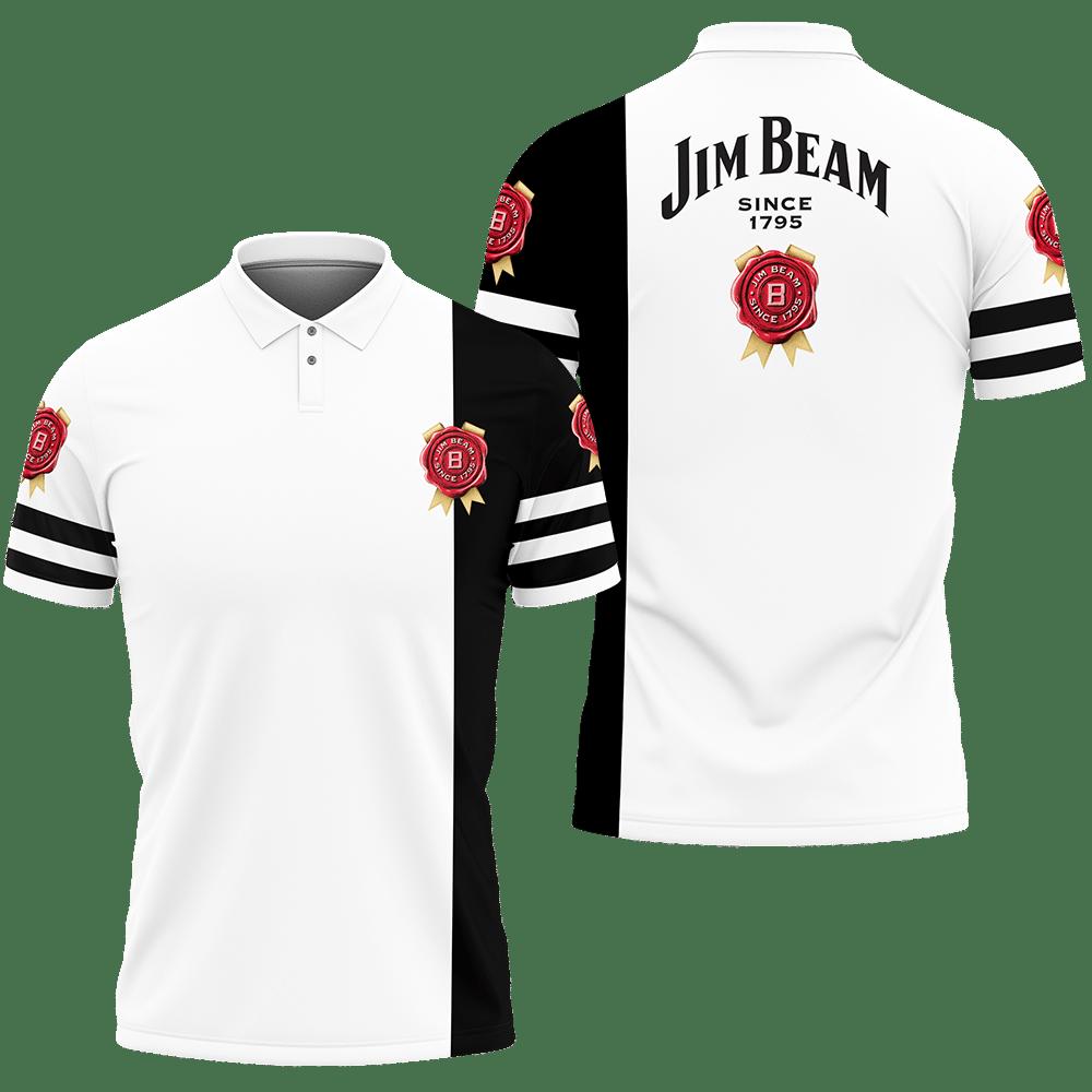 3D Printed Jim Beam Tnc-Lt Polo Shirt Ver 1 (White) - Bluefink