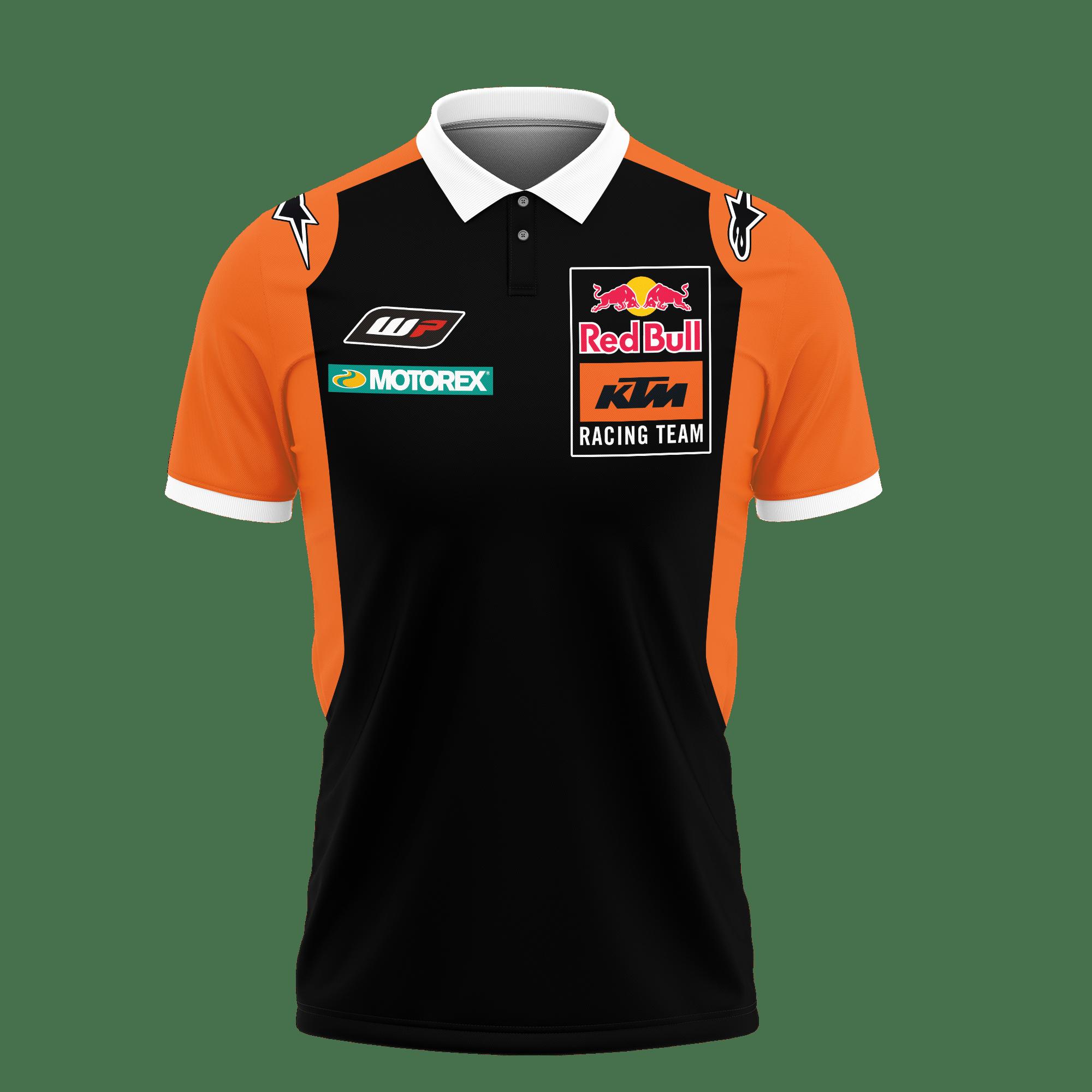3D Printed Ktm Racing Nth-Nh Polo Shirt Ver 1 (Black) - Bluefink