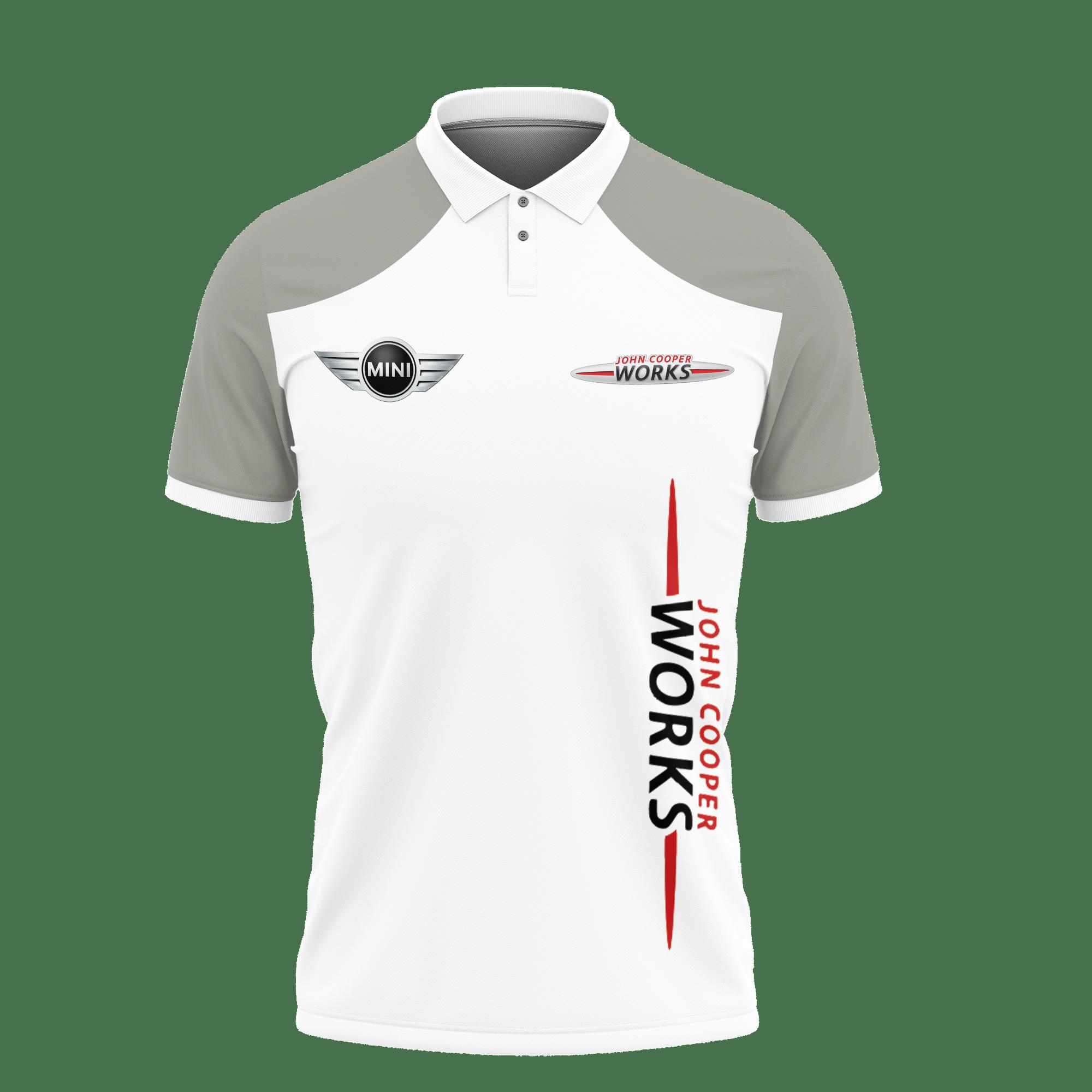 3D Printed Mini Jcw Vth-Hl Polo Shirt Ver 1 (Grey) - Bluefink