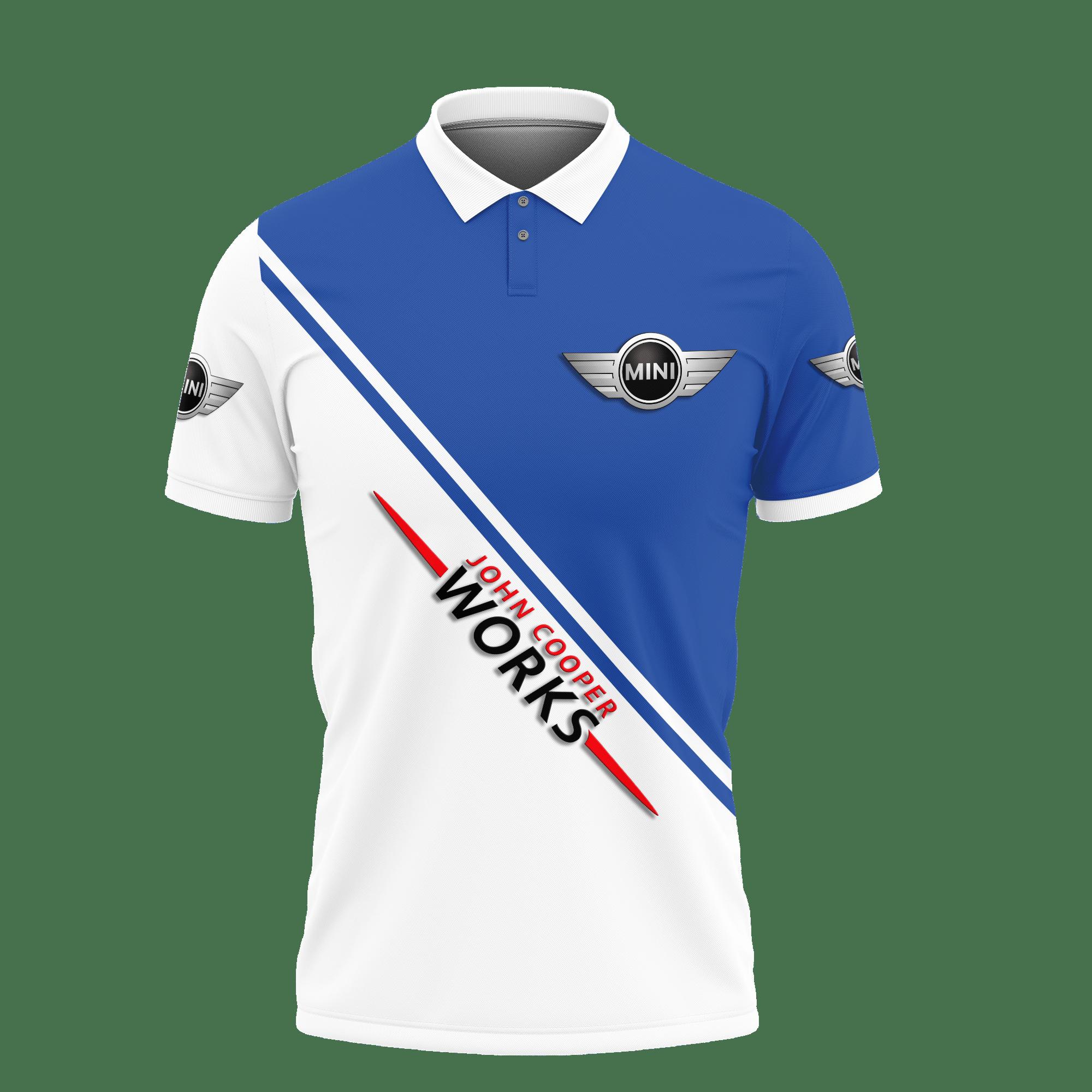 3D Printed Mini Jcw Vth-Hl Polo Shirt Ver 2 (Blue) - Bluefink
