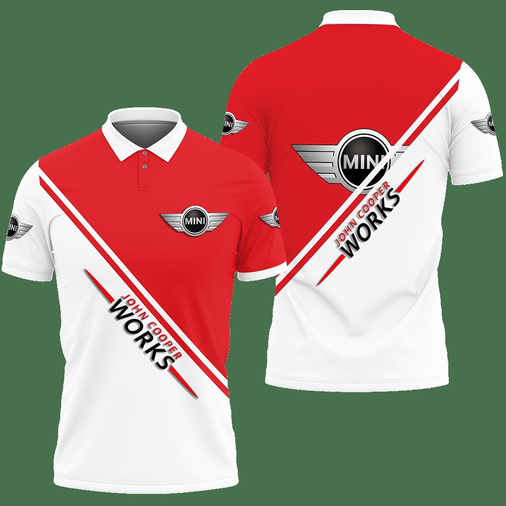 3D Printed Mini Jcw Vth-Hl Polo Shirt Ver 2 (Red) - Bluefink