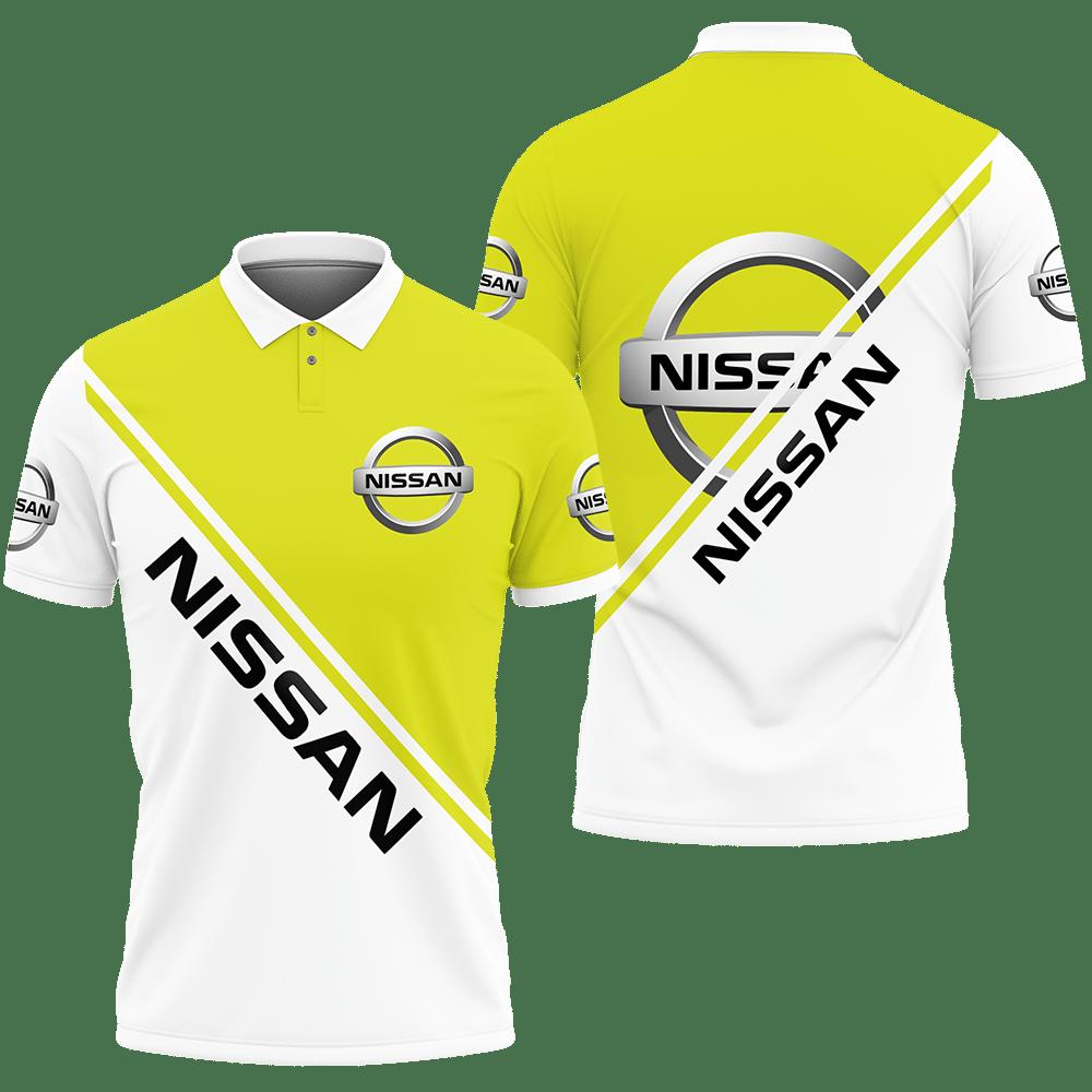 3D Printed Nissan Ttt-Lt Polo Shirt Ver 1 (Yellow) - Bluefink