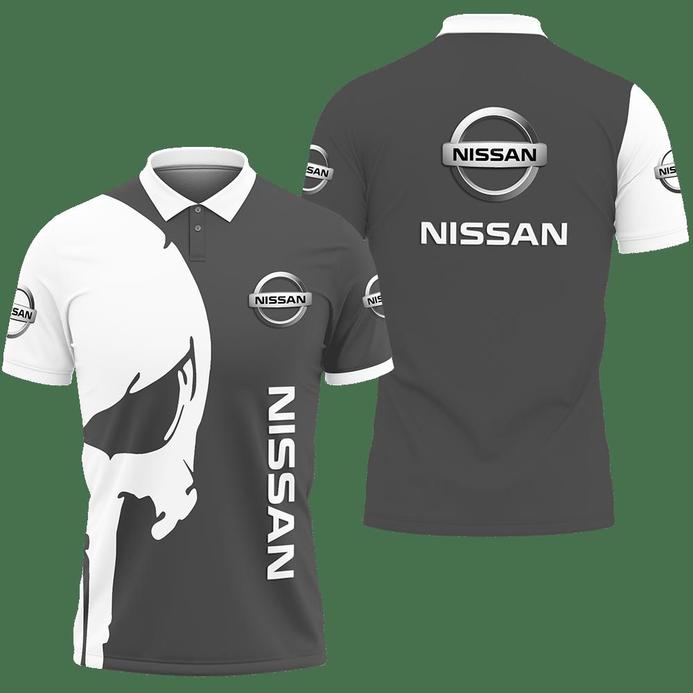 3D Printed Nissan Ttt-Va Polo Shirt Ver 1 (Grey) - Bluefink