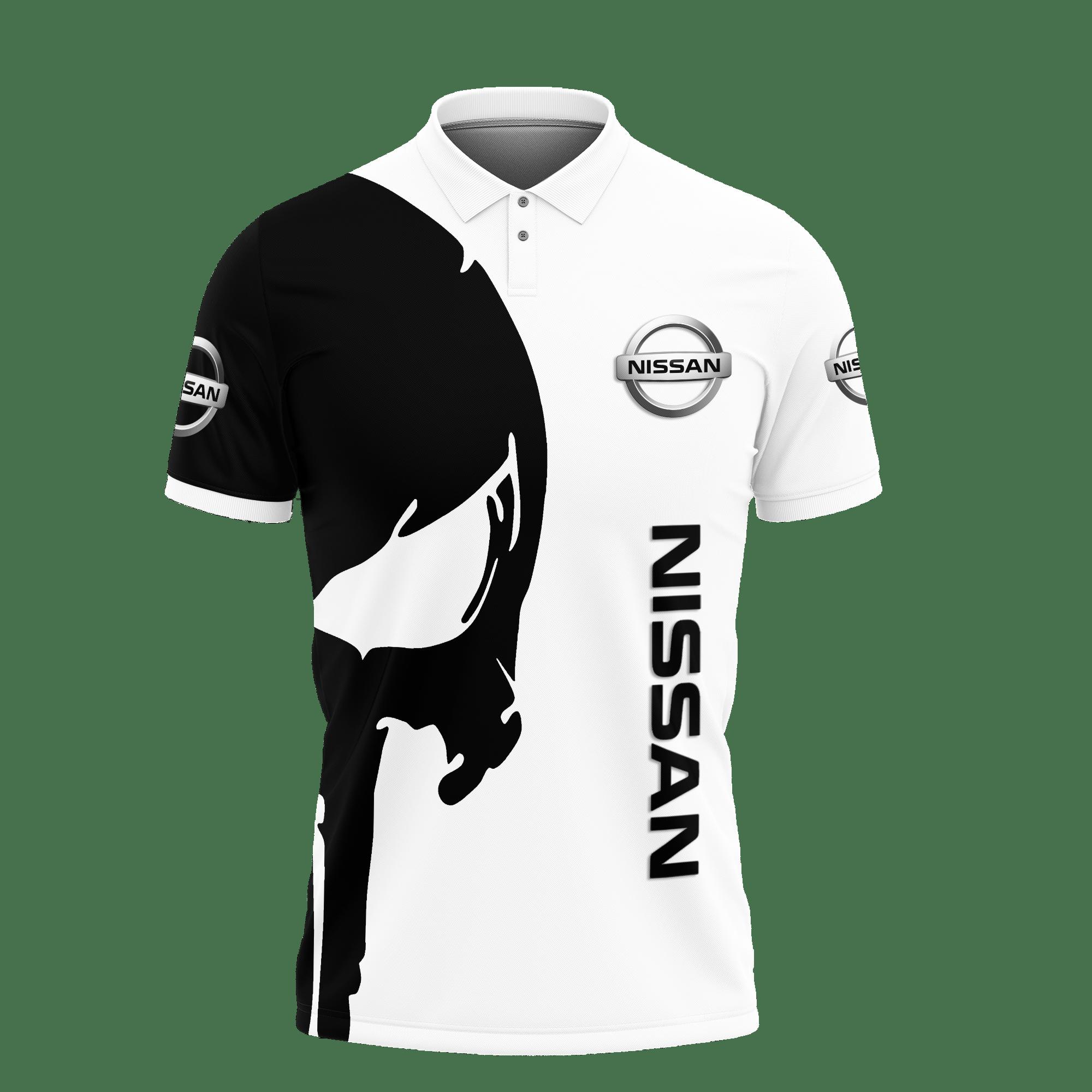3D Printed Nissan Ttt-Va Polo Shirt Ver 1 (White) - Bluefink