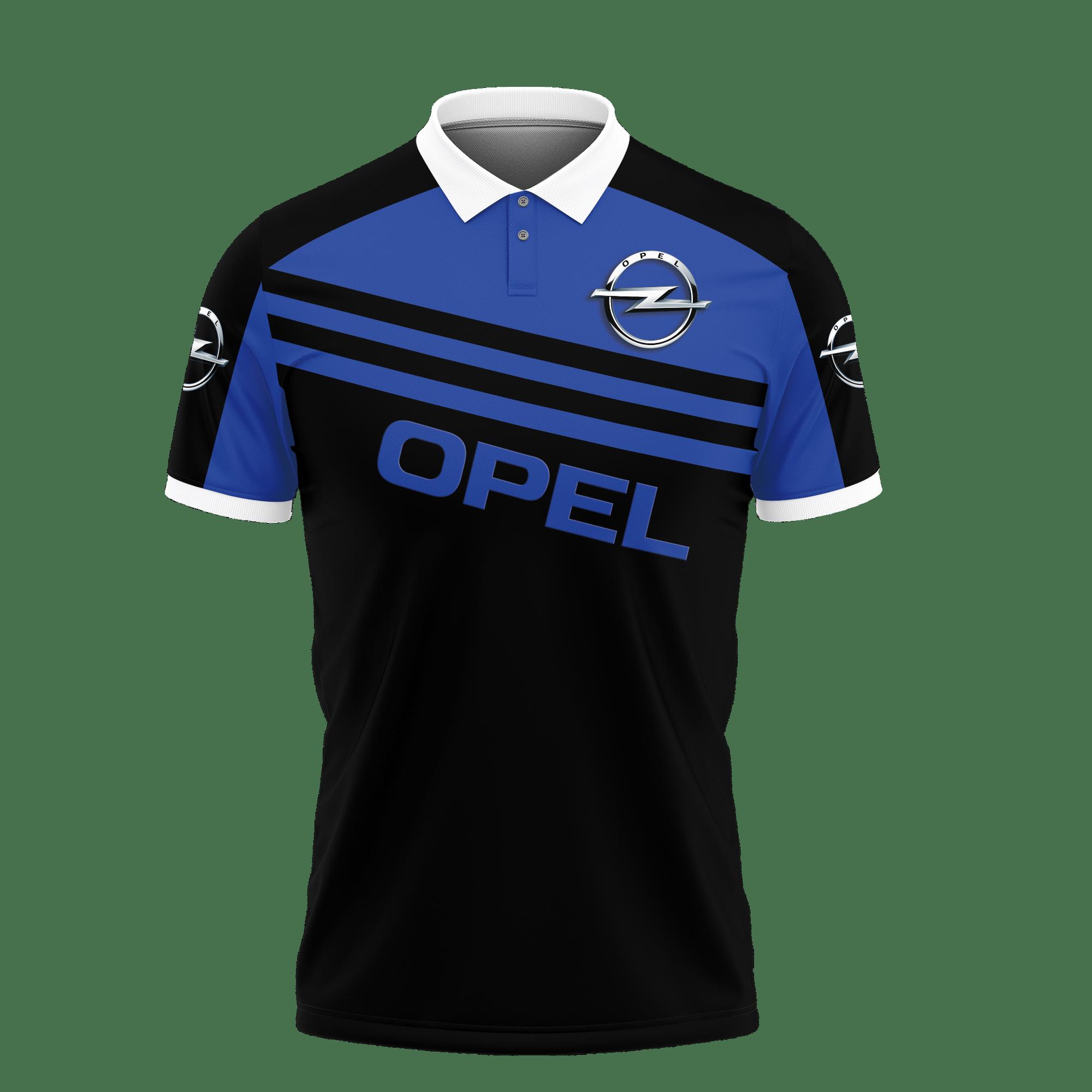 3D Printed Opel Ttt-Va Polo Shirt Ver 2 (Blue) - Bluefink