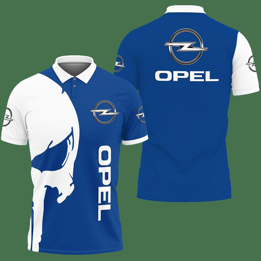 3D Printed Opel Ttt-Va Polo Shirt Ver 4 (Blue) - Bluefink