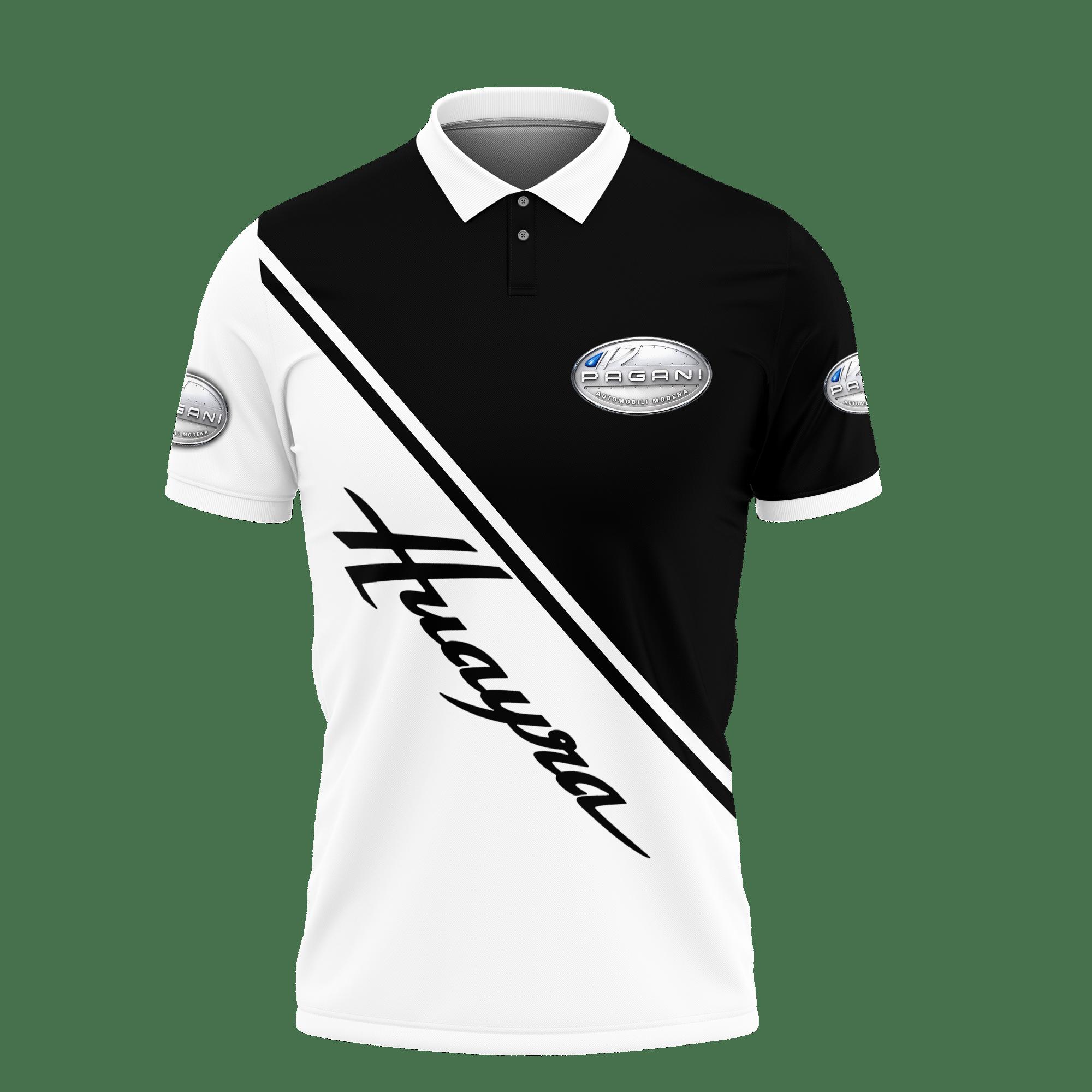 3D Printed Pagani Huayra Polo Shirt Ver 1 (Black) - Bluefink