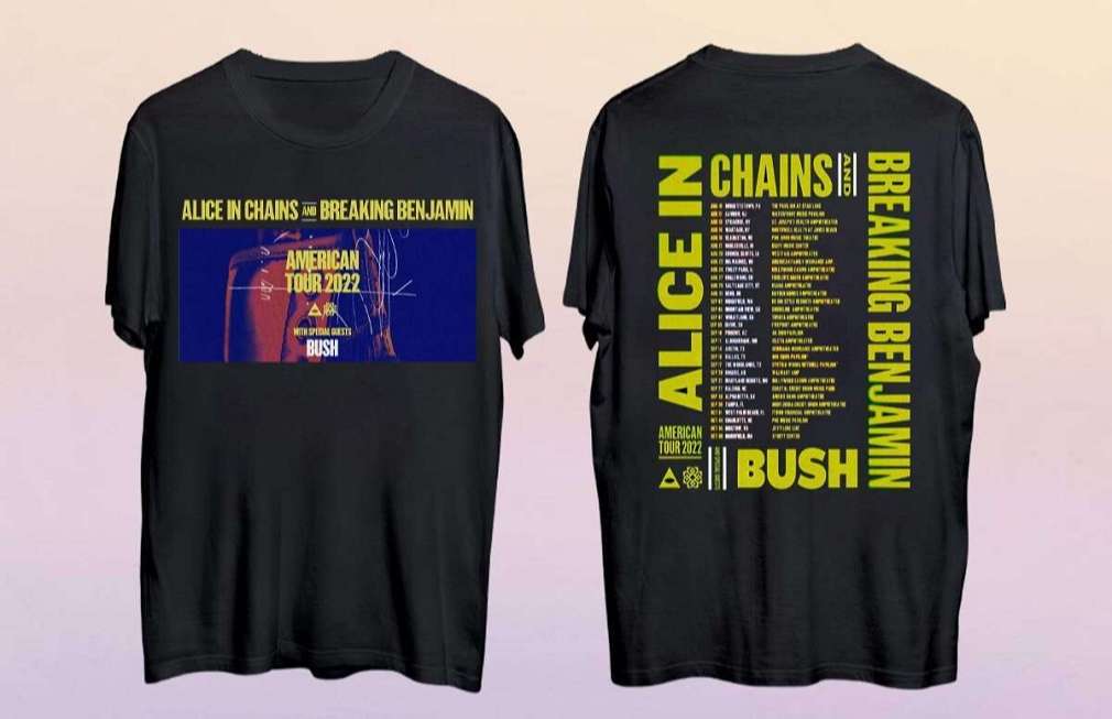 Alice In Chain & Breaking Benjamin Tour 2022 Shirt - Bluefink