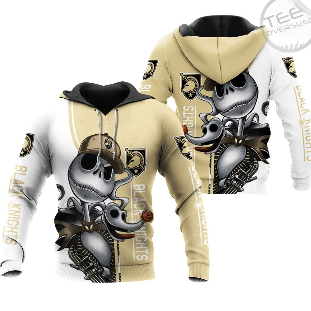 Army Black Knights Jack Skellington And Zero 3D Hoodie - Bluefink