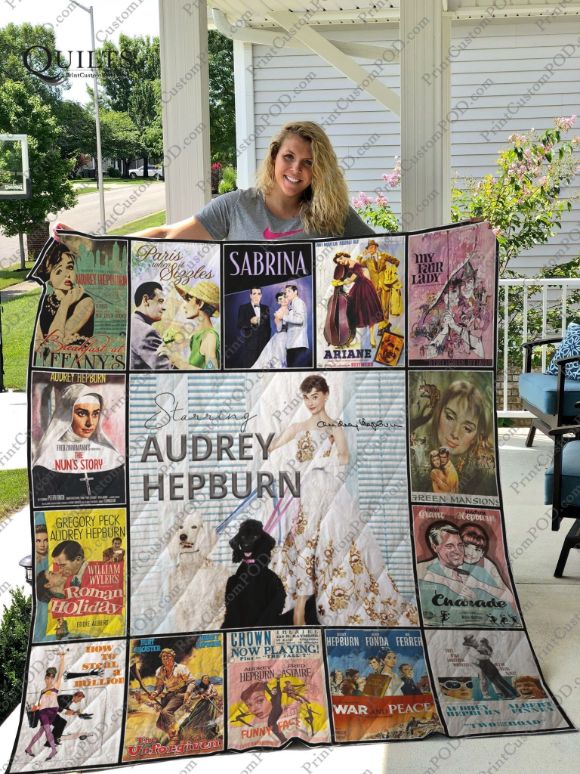 Audrey Hepburn For Fans Vintage Collection Quilt Blanket - Bluefink