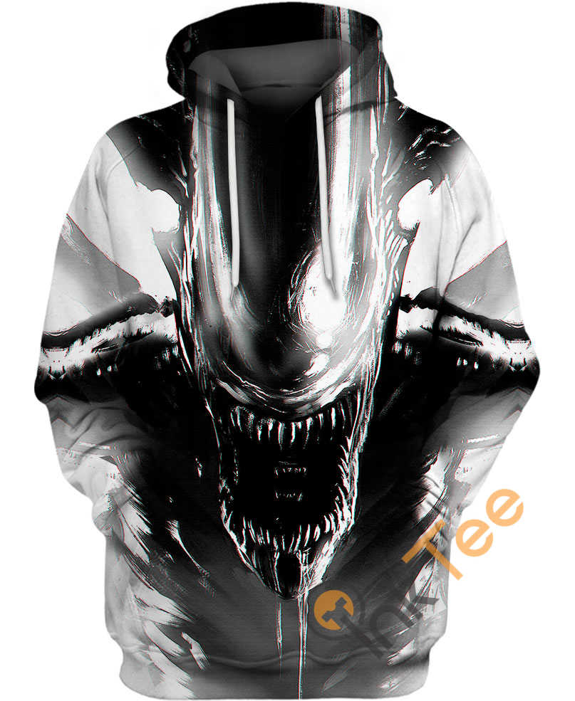Badass Alien Hoodie 3D - Bluefink