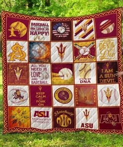 Arizona State Sun Devils Quilt Blanket Bedding Set - Bluefink