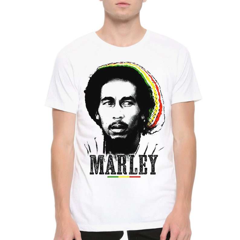 Bob Marley Graphic T Shirt Bluefink