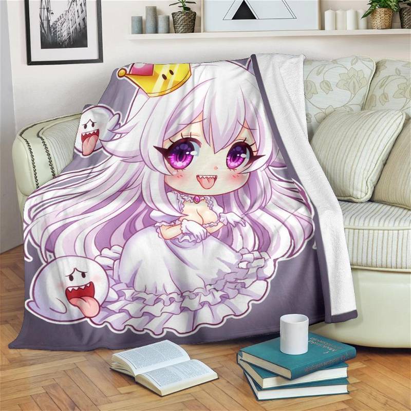 Boosette Funny Mario Princess Sherpa Fleece Blanket Gifts for Family ...