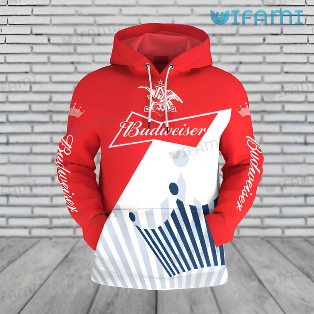 Budweiser Hoodie 3D Budweiser Eagle Logo Beer Lovers Gift - Bluefink