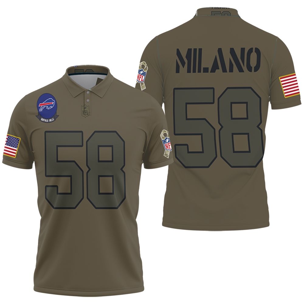 Buffalo Bills Matt Milano #58 Nfl Great Player Camo 2019 Salute To ...