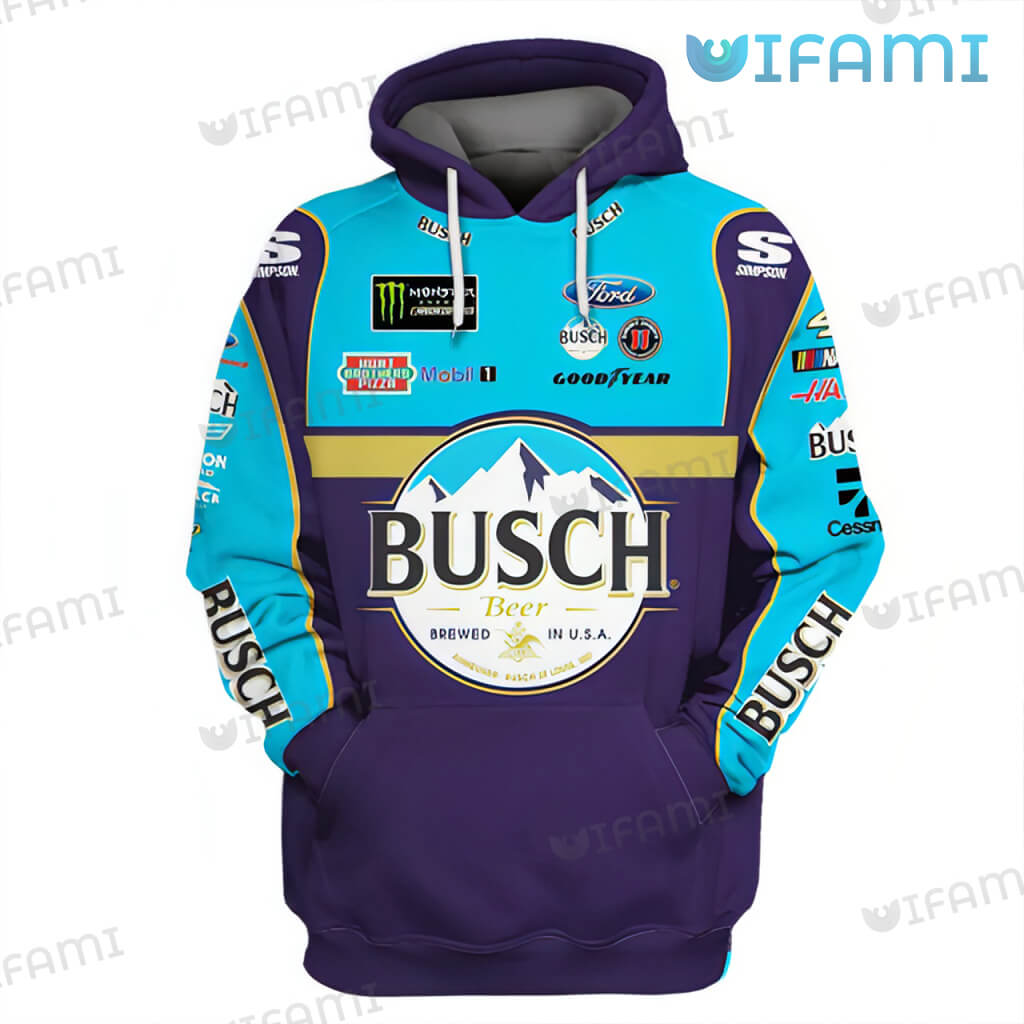 Busch Light Hoodie 3D Formula 1 Gift For Beer Lovers - Bluefink