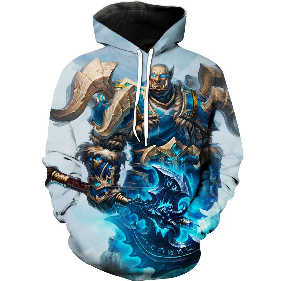 Death Knight Orc Epic Warcraft Hoodie 3D - Bluefink