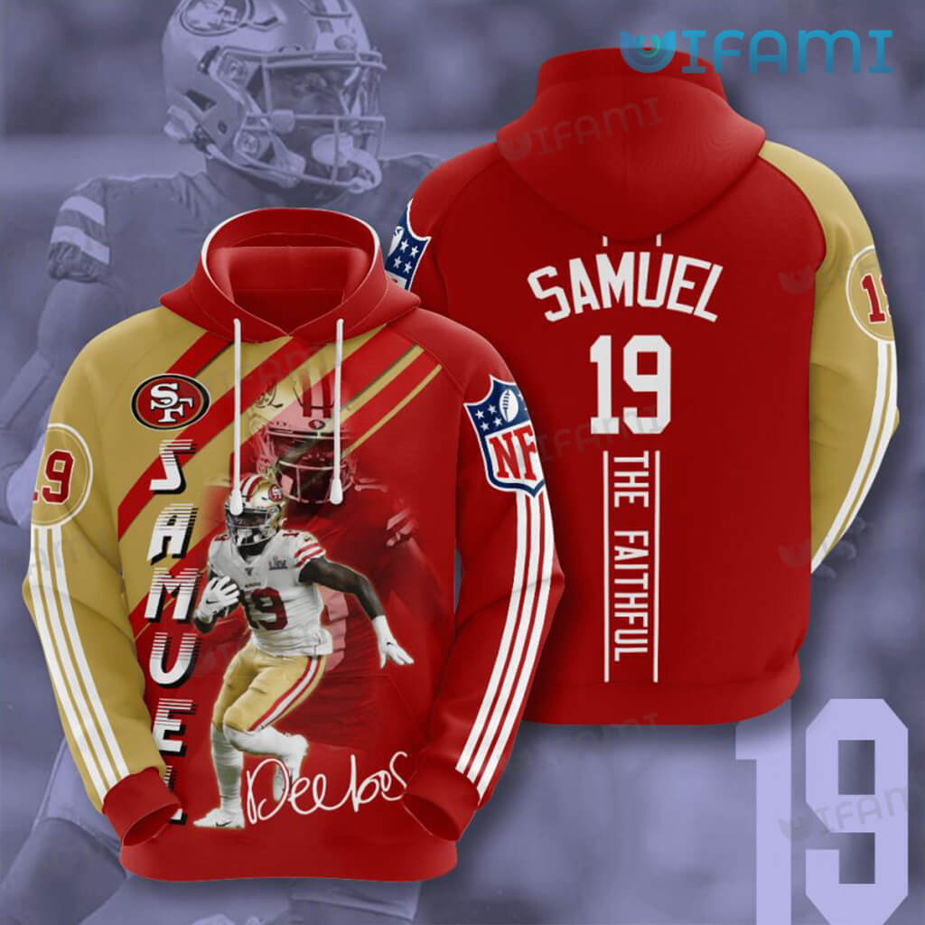 Deebo Samuel Hoodie 3D The Faithful Signature San Francisco 49ers Gift ...