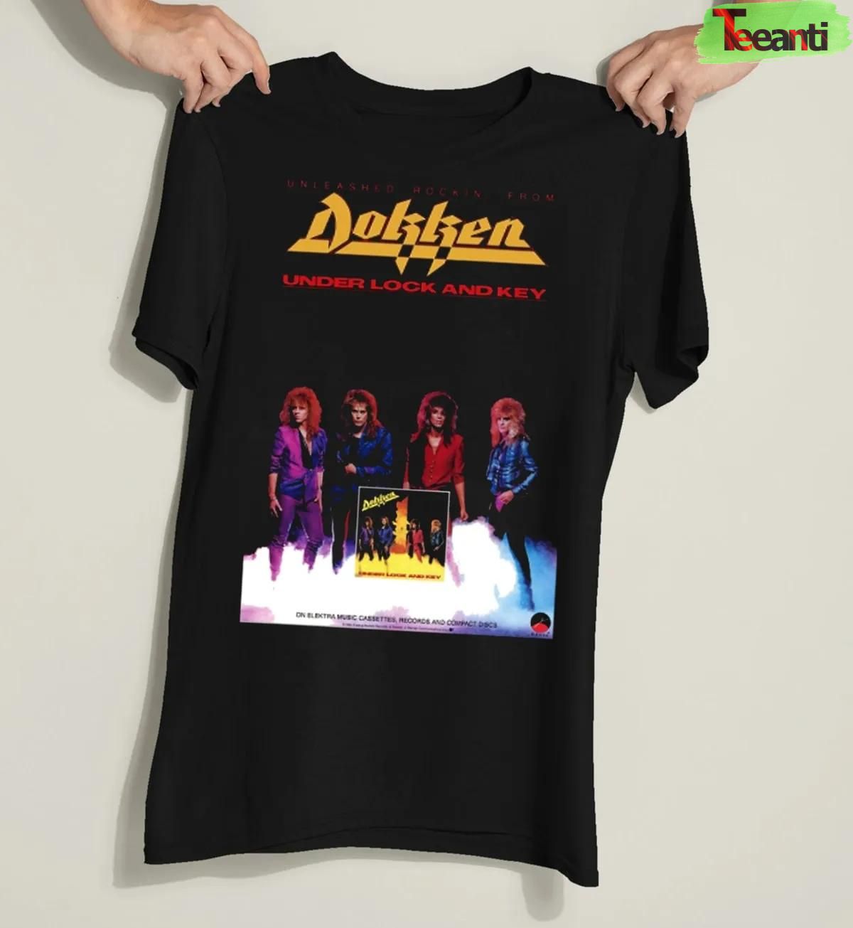 Dokken Under Lock And Key Graphic T-Shirt - Bluefink
