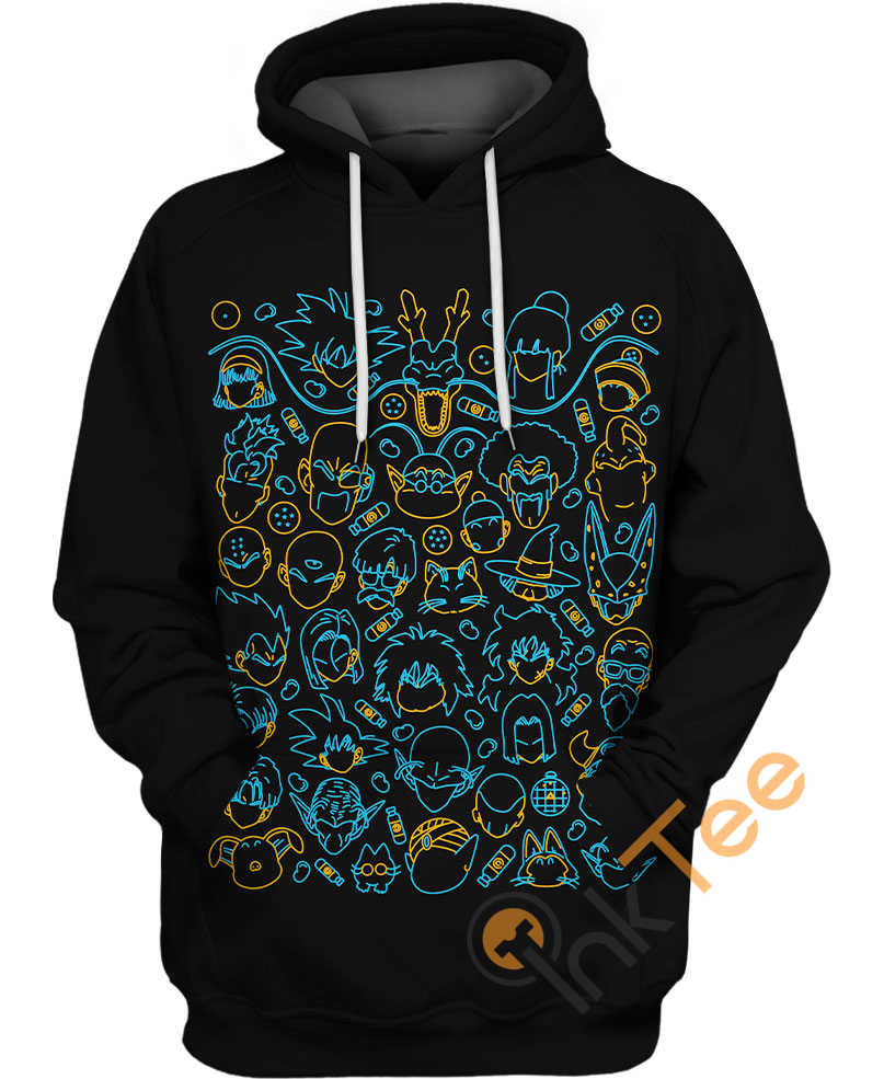 Dragon Ball Neon Hoodie 3D - Bluefink