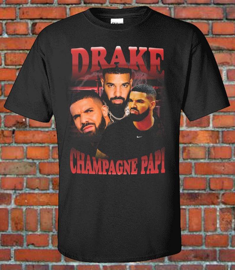 Drake Champagne Papi 90S Vintage T-Shirt - Bluefink
